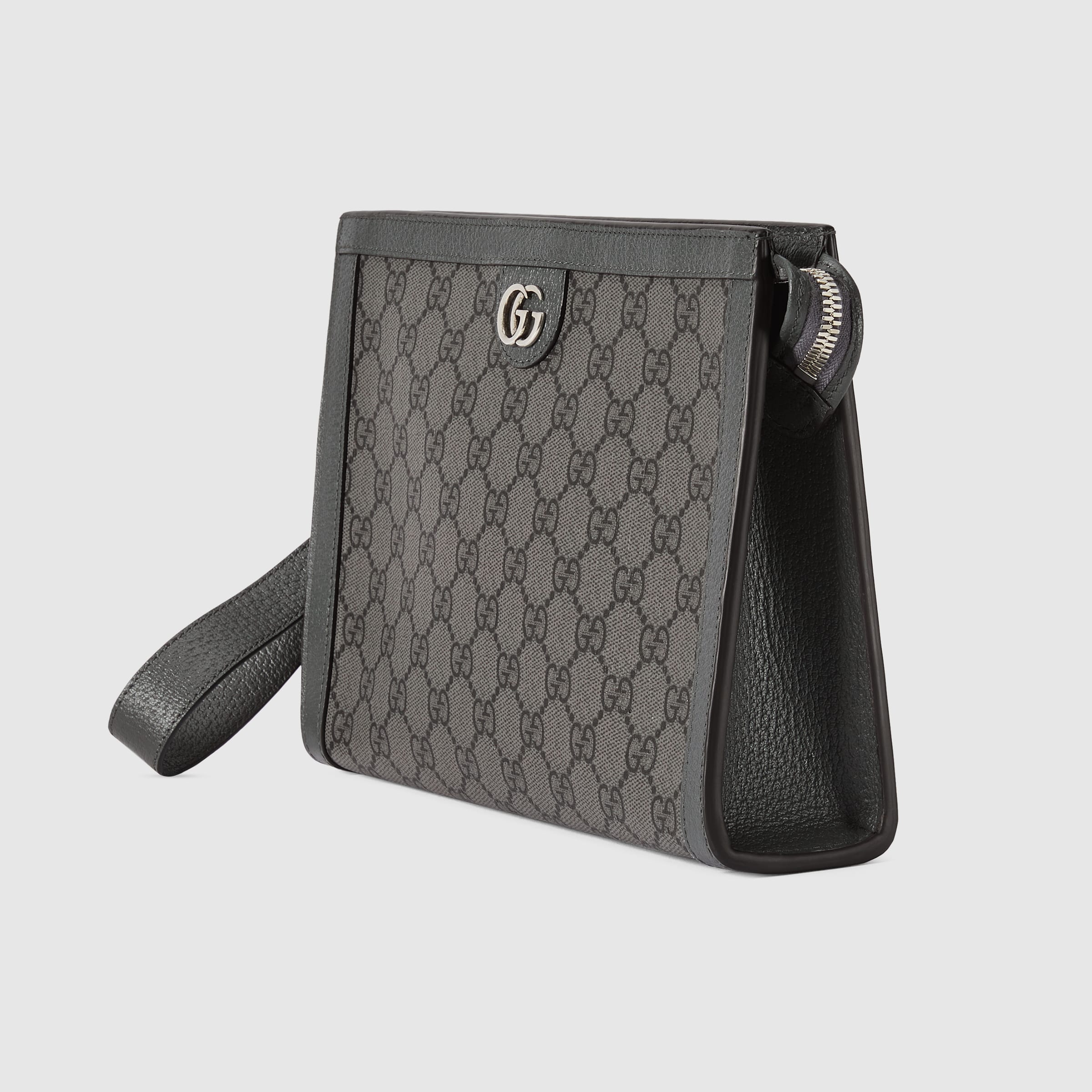 Ophidia GG pouch in grey and black Supreme | GUCCI® Australia