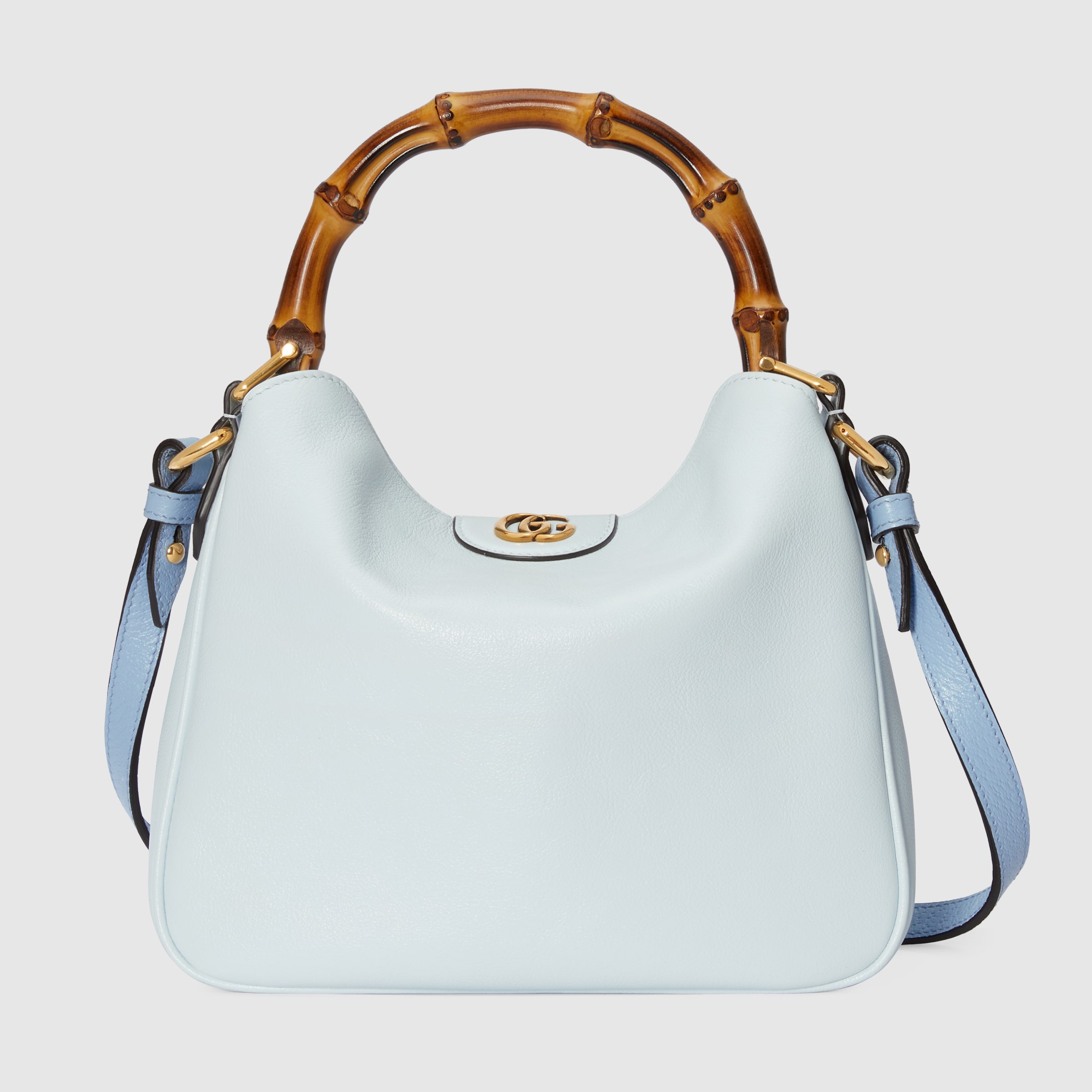Gucci Diana small shoulder bag in pale blue leather | GUCCI® US