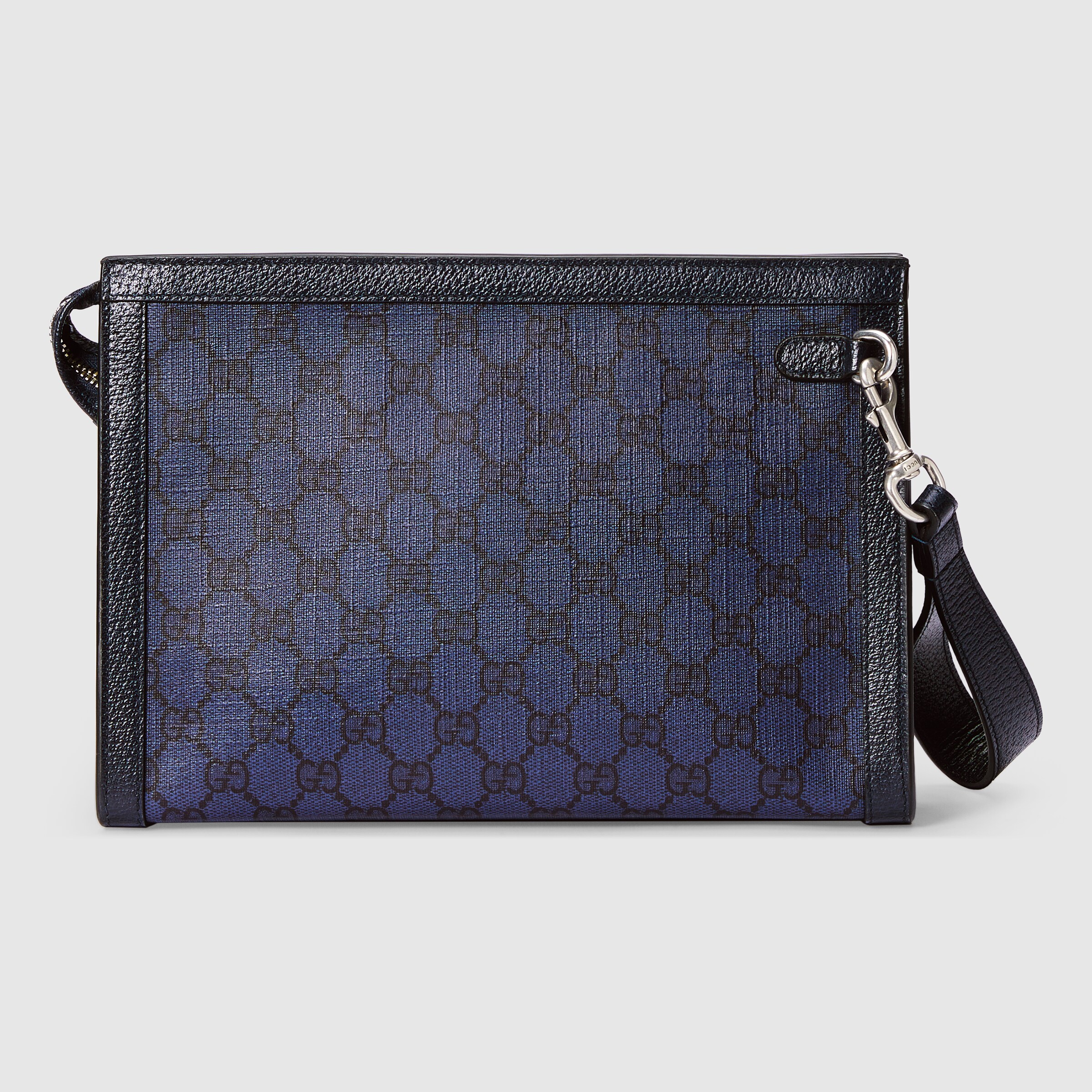 Ophidia pouch in blue and dark blue Supreme | GUCCI® BG