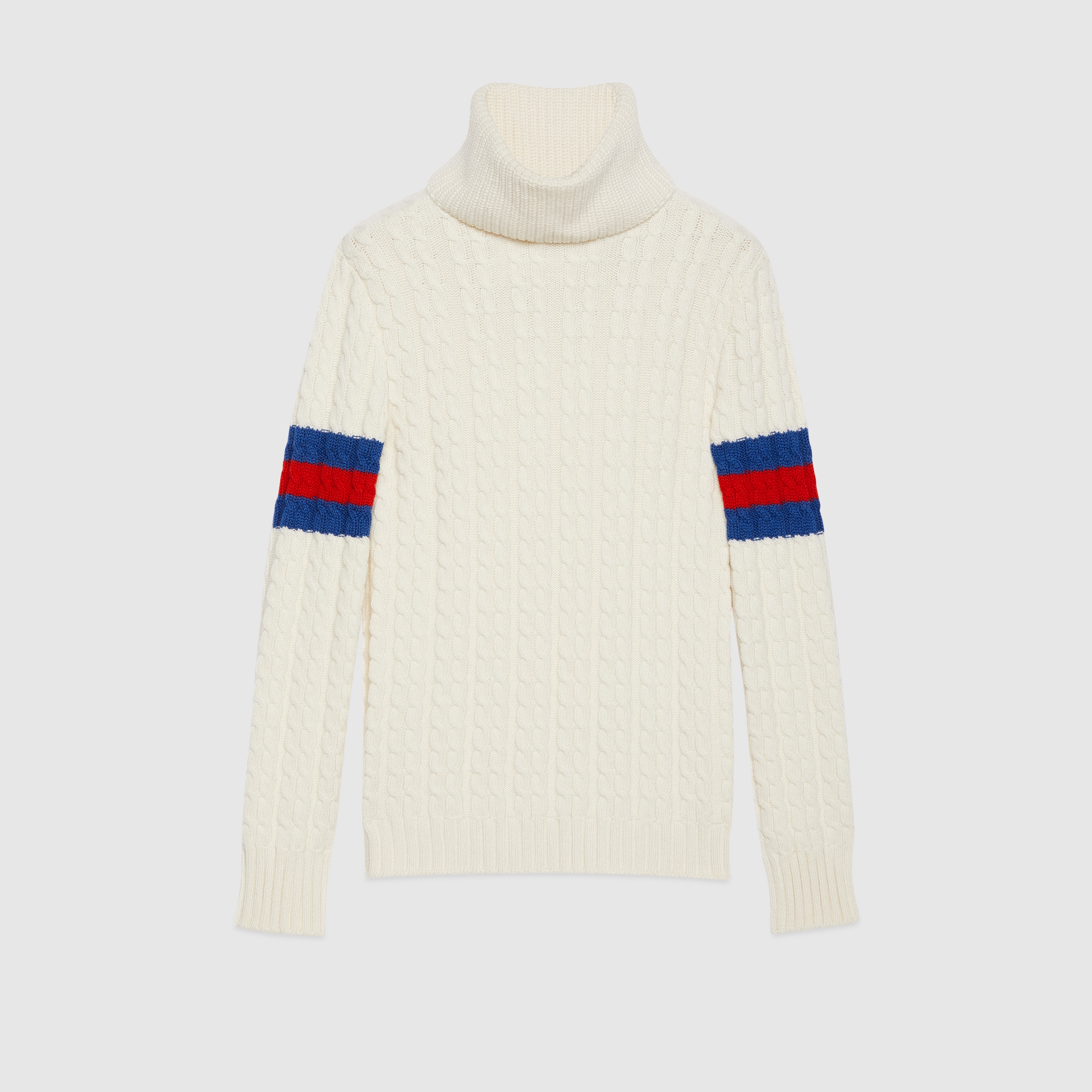 Cable knit wool cashmere jumper in ivory | GUCCI® UK