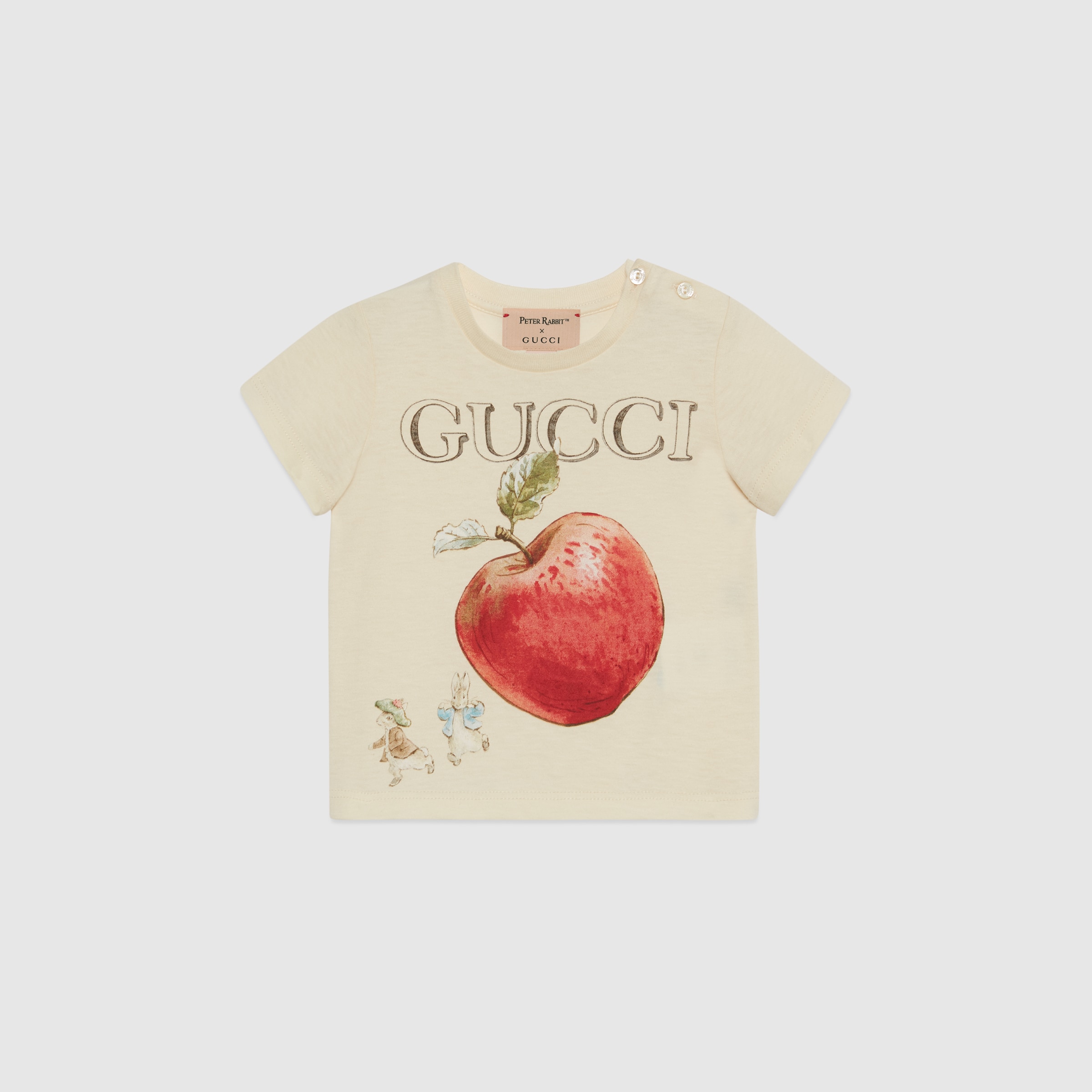 Peter Rabbit™ x Gucci cotton T-shirt in off white | GUCCI® UK