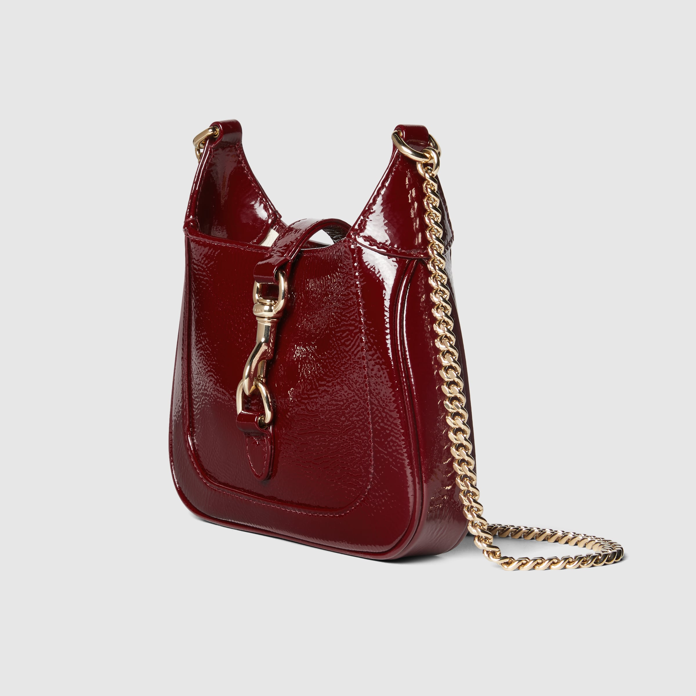 Gucci Jackie Notte mini bag in Rosso Ancora red patent leather | GUCCI ...