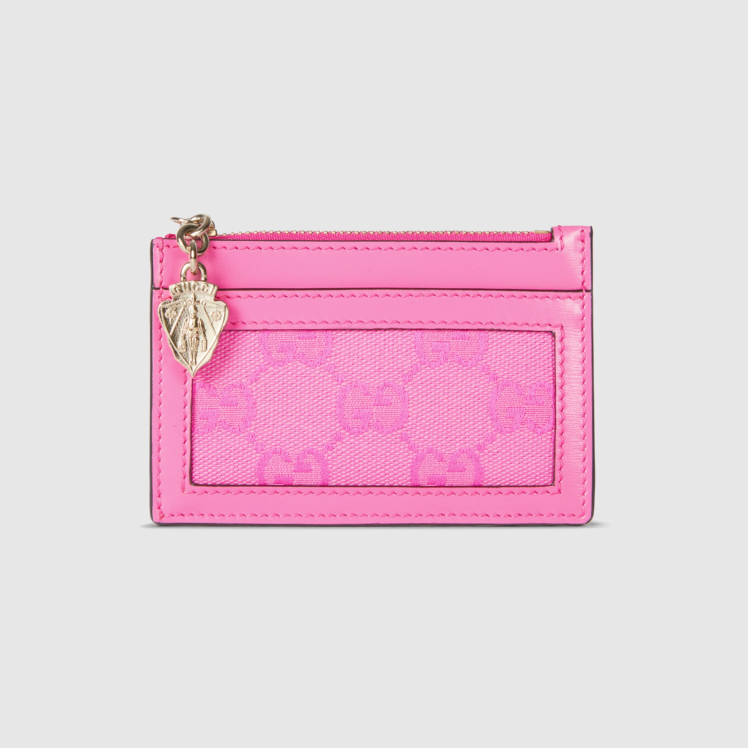 GG card case wallet in pink GG canvas | GUCCI® US