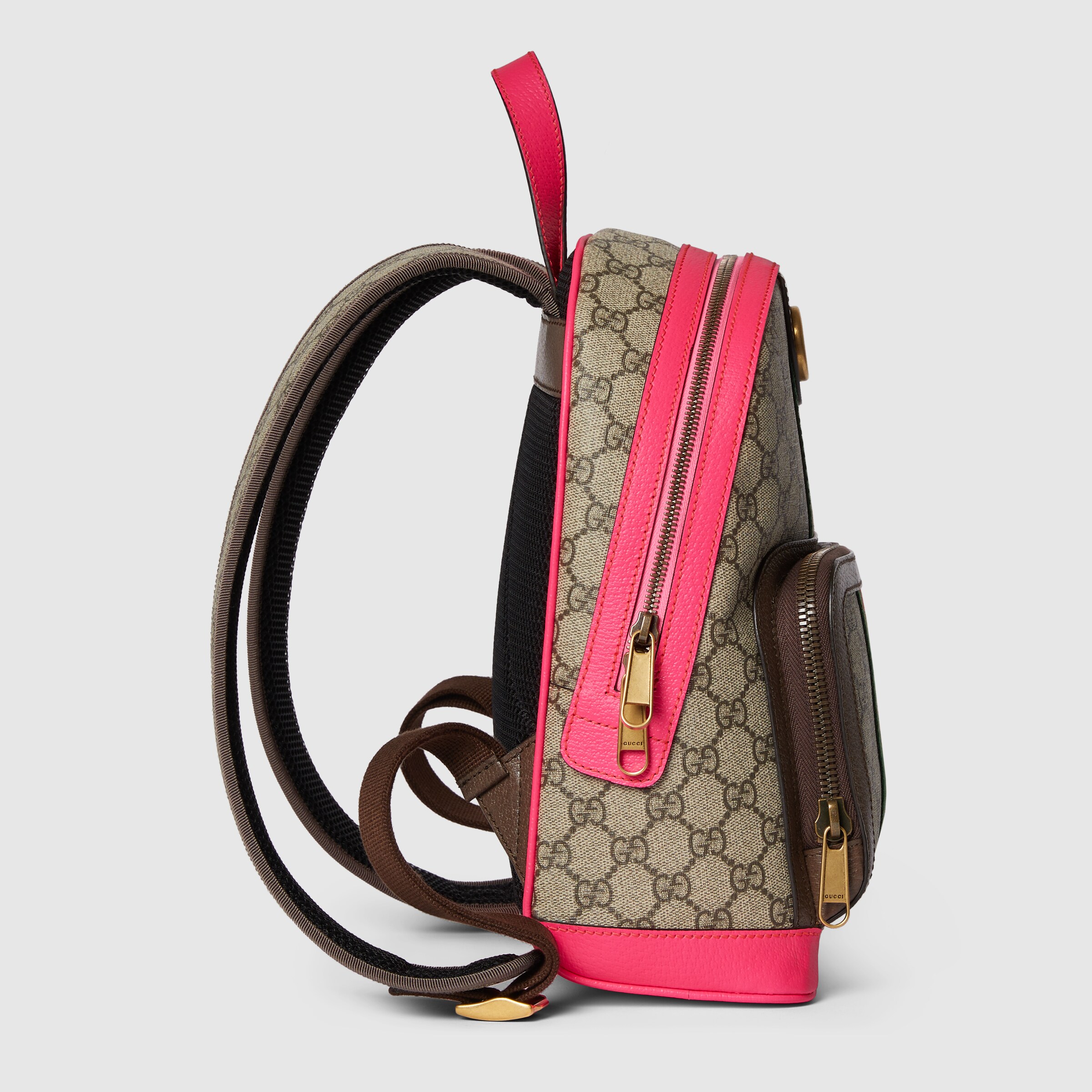 Ophidia small backpack in beige and ebony GG Supreme | GUCCI® IE
