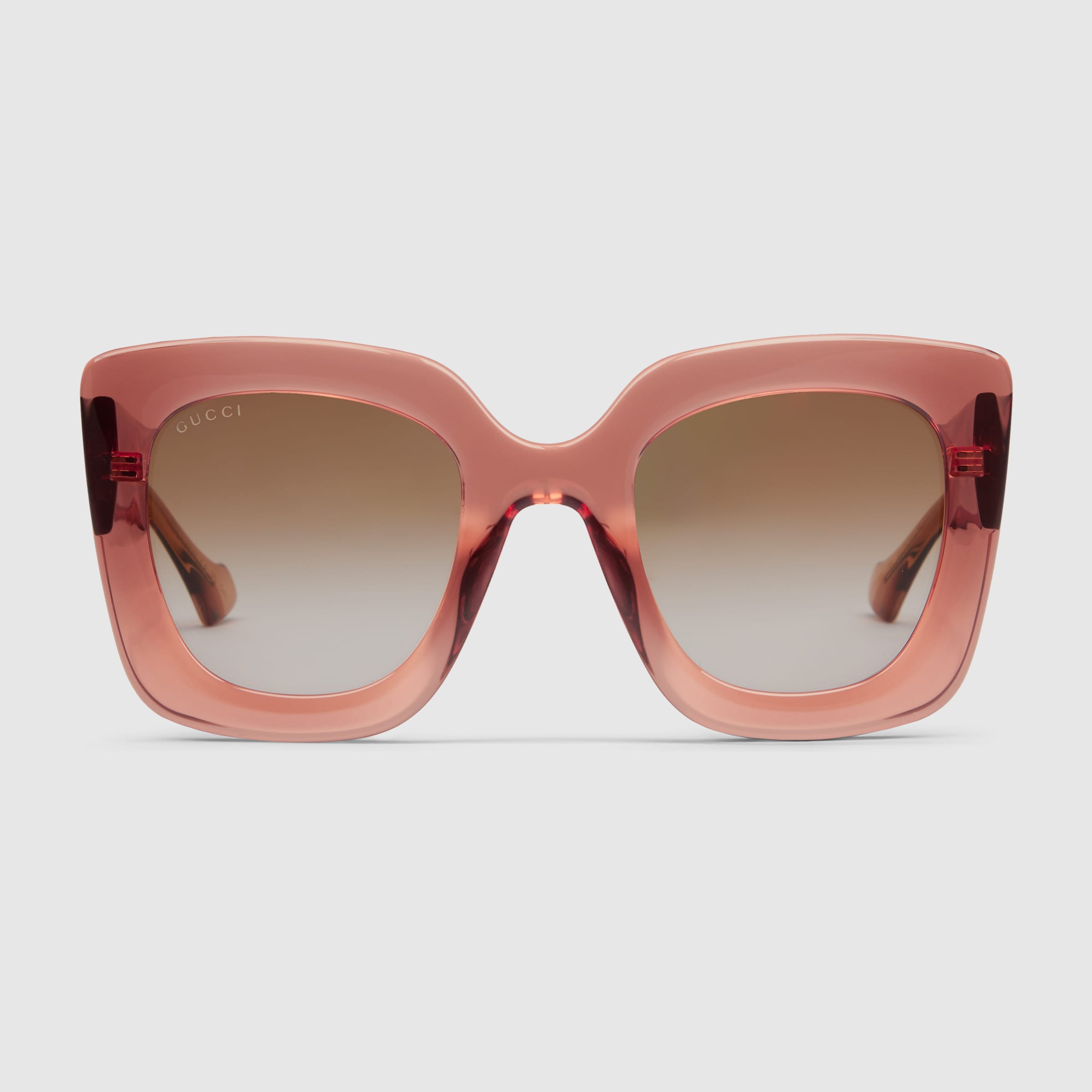 Lunettes de soleil carrées en marron clair | GUCCI® FR