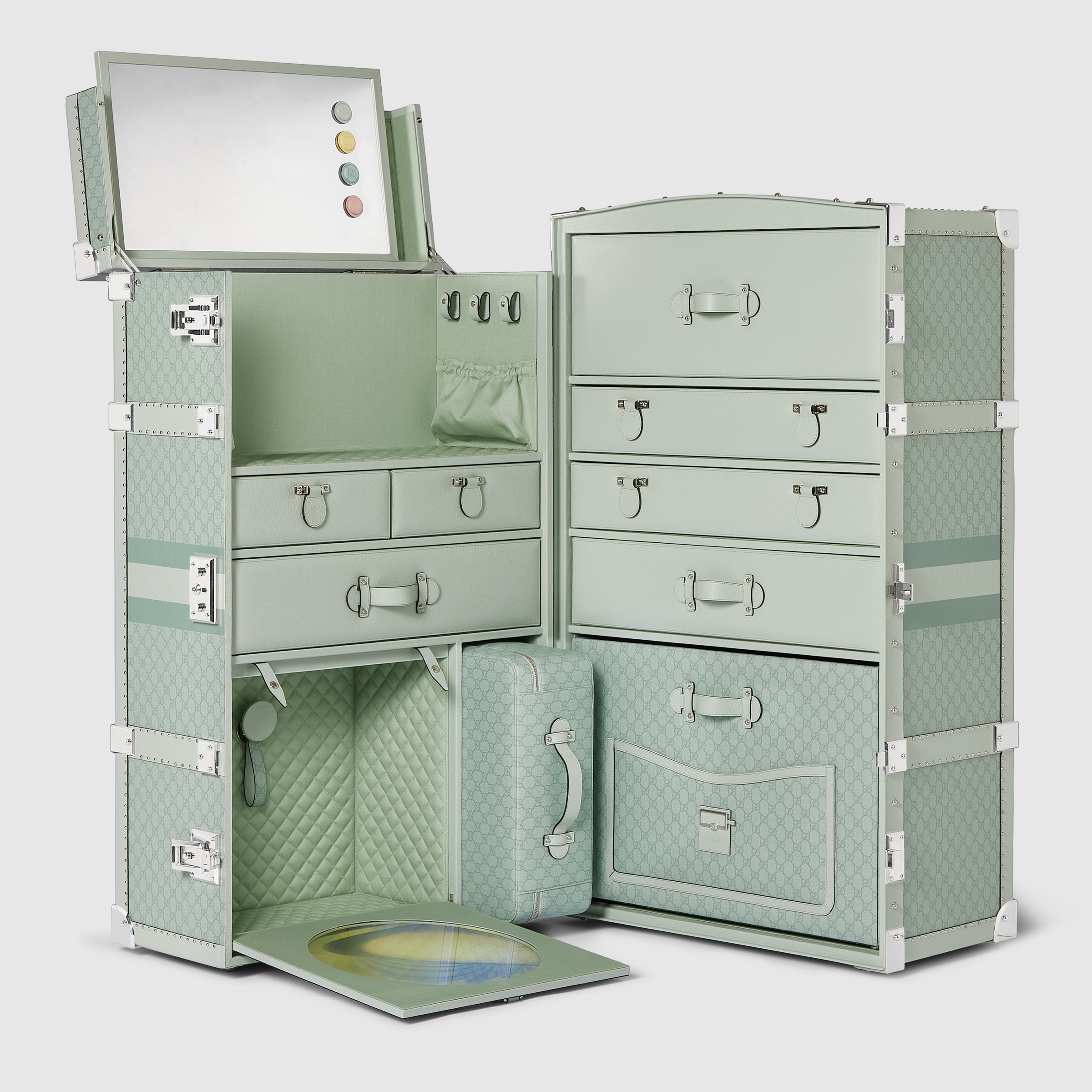 Ophidia large trunk in pale green GG Supreme | GUCCI® Australia