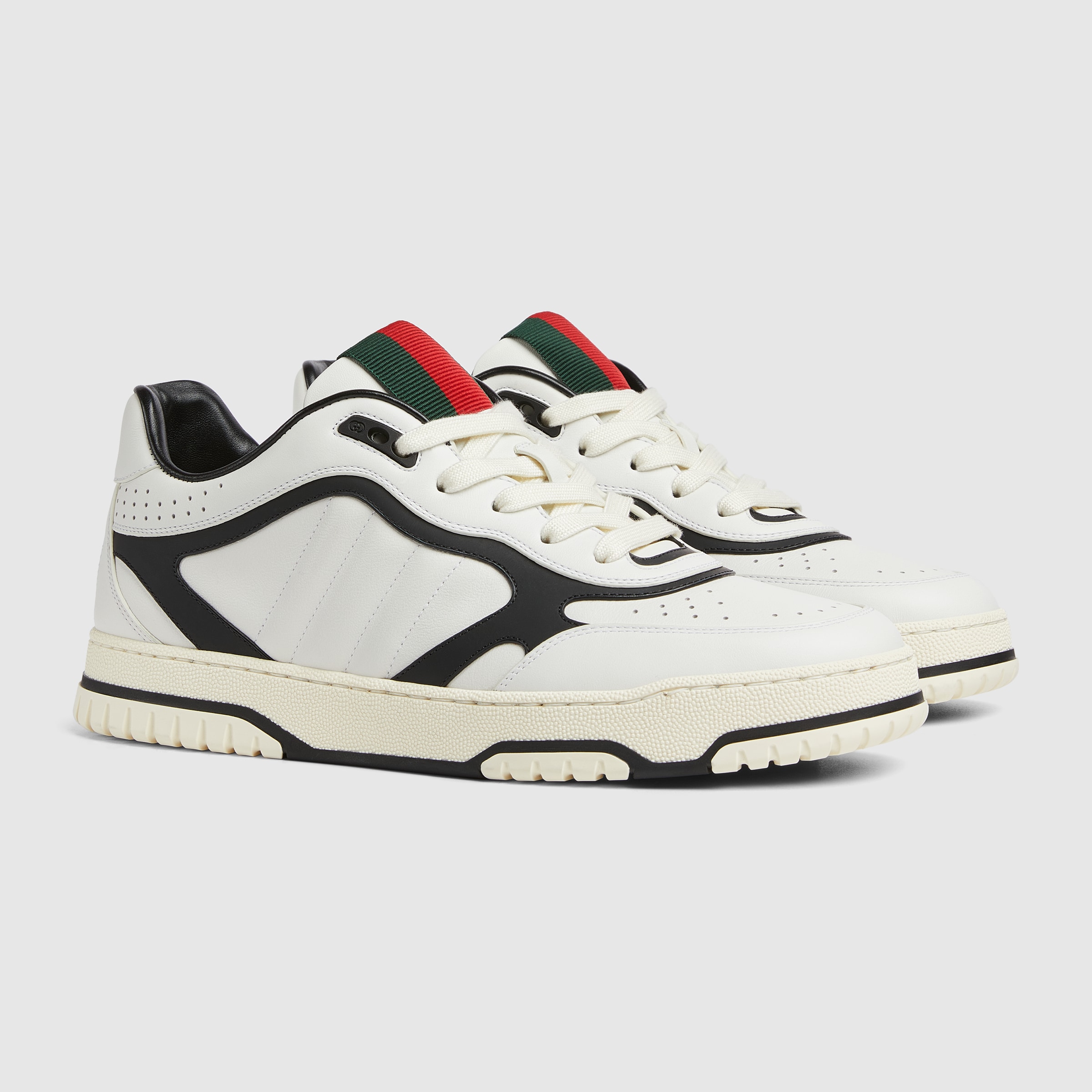 Men's Gucci Re-Web sneaker in white leather | GUCCI® US