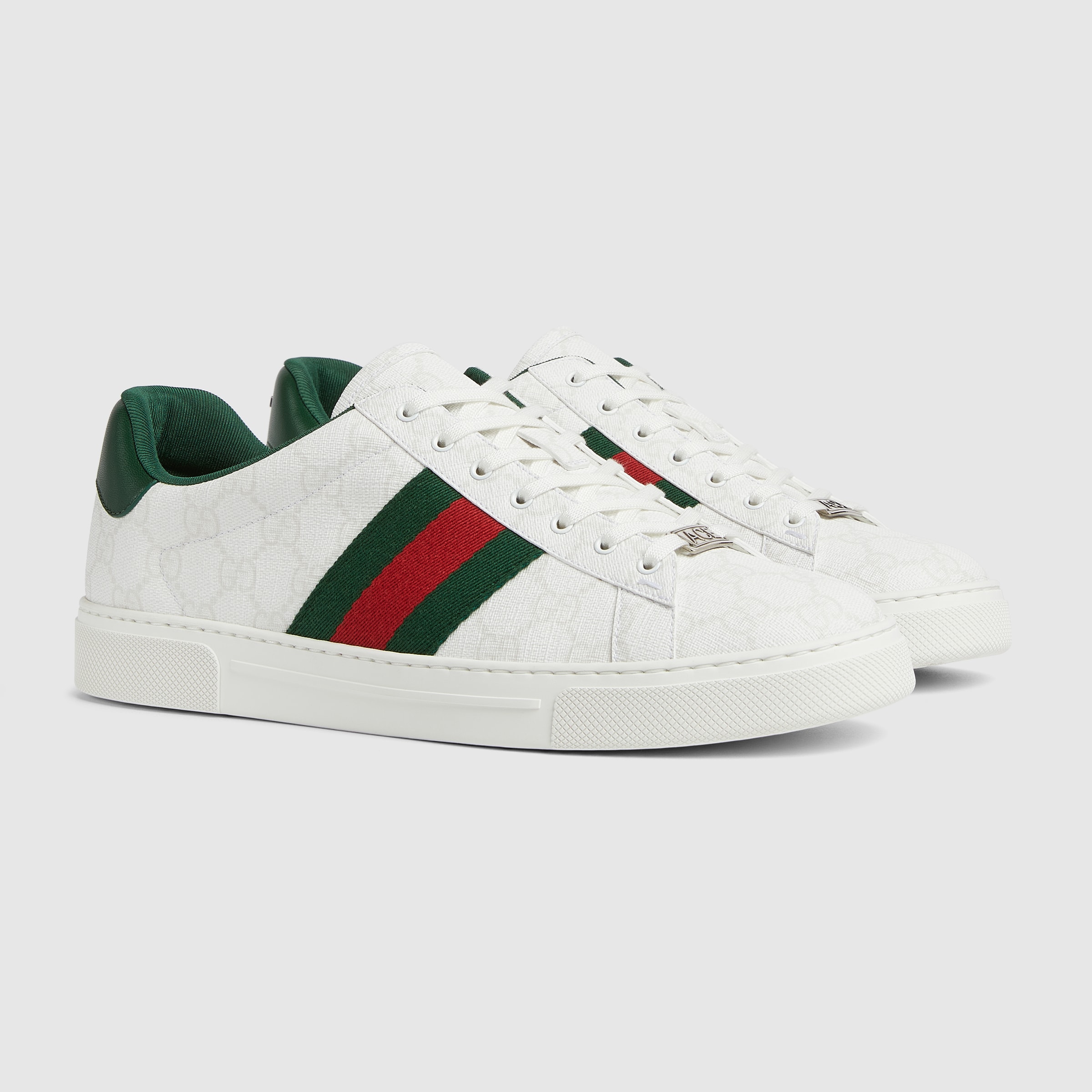Men's Gucci Ace trainer with Web in white GG Supreme | GUCCI® ZA