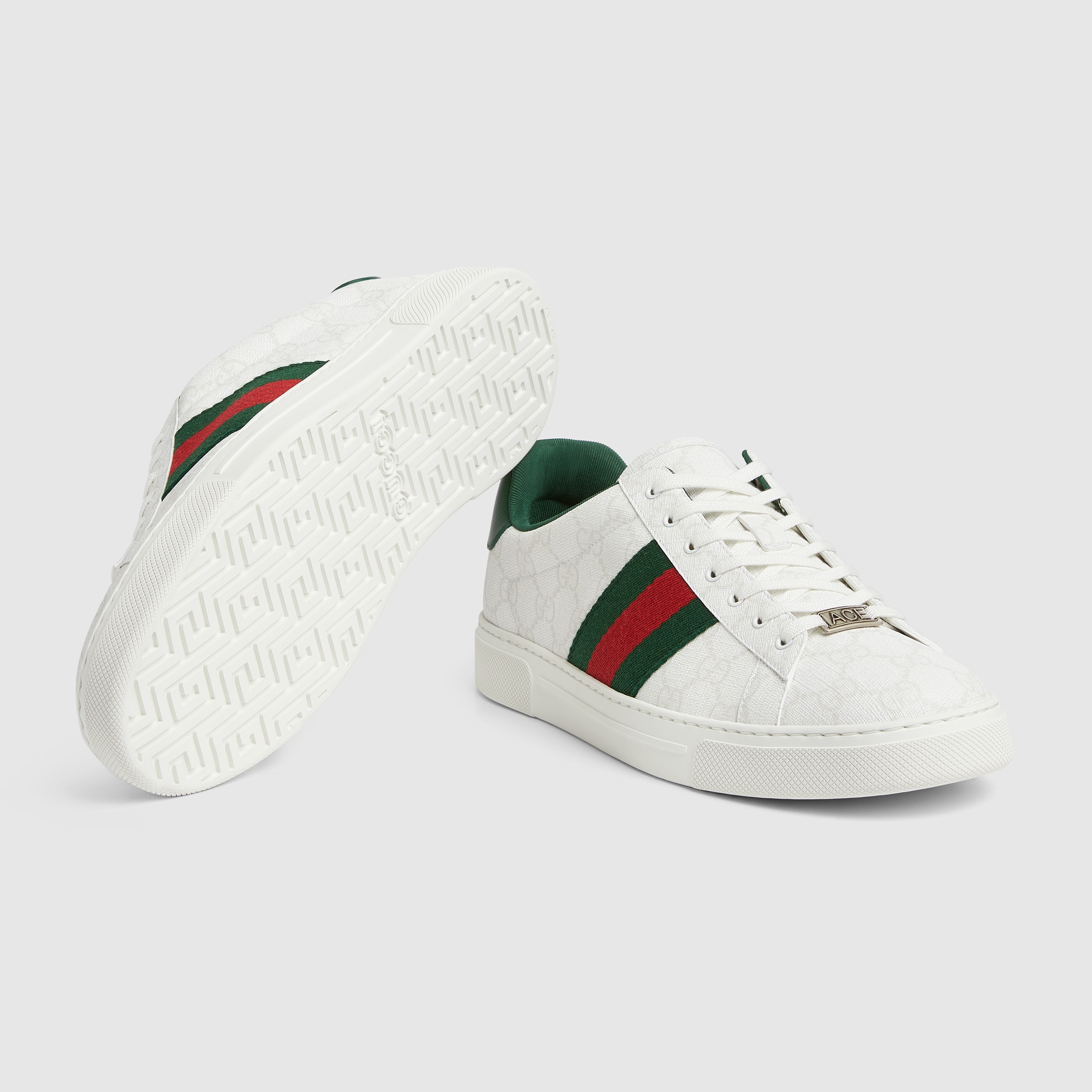 Men's Gucci Ace trainer with Web in white GG Supreme | GUCCI® ZA