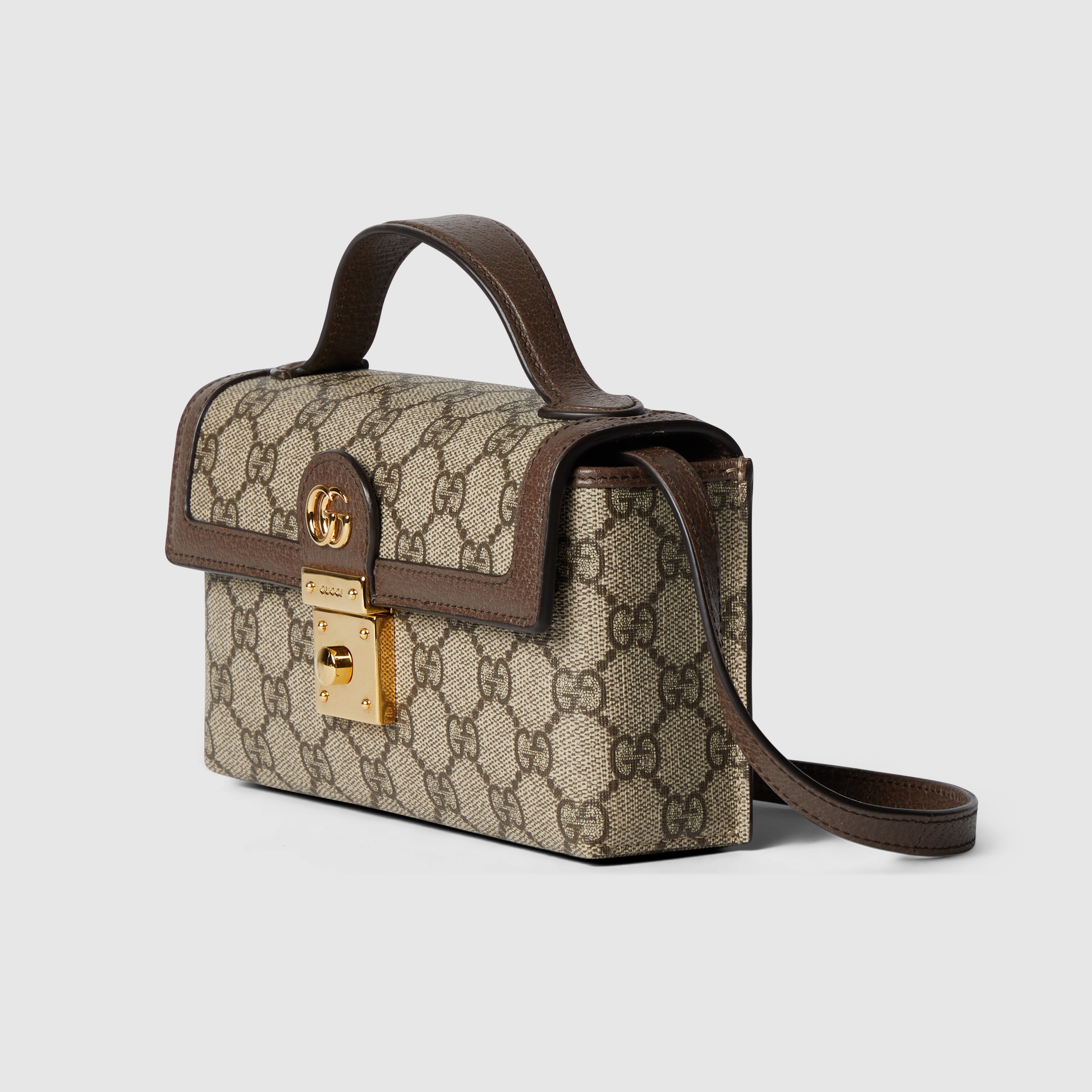 Ophidia Mini-Tasche in beige- und ebenholzfarbener Supreme | GUCCI® DE