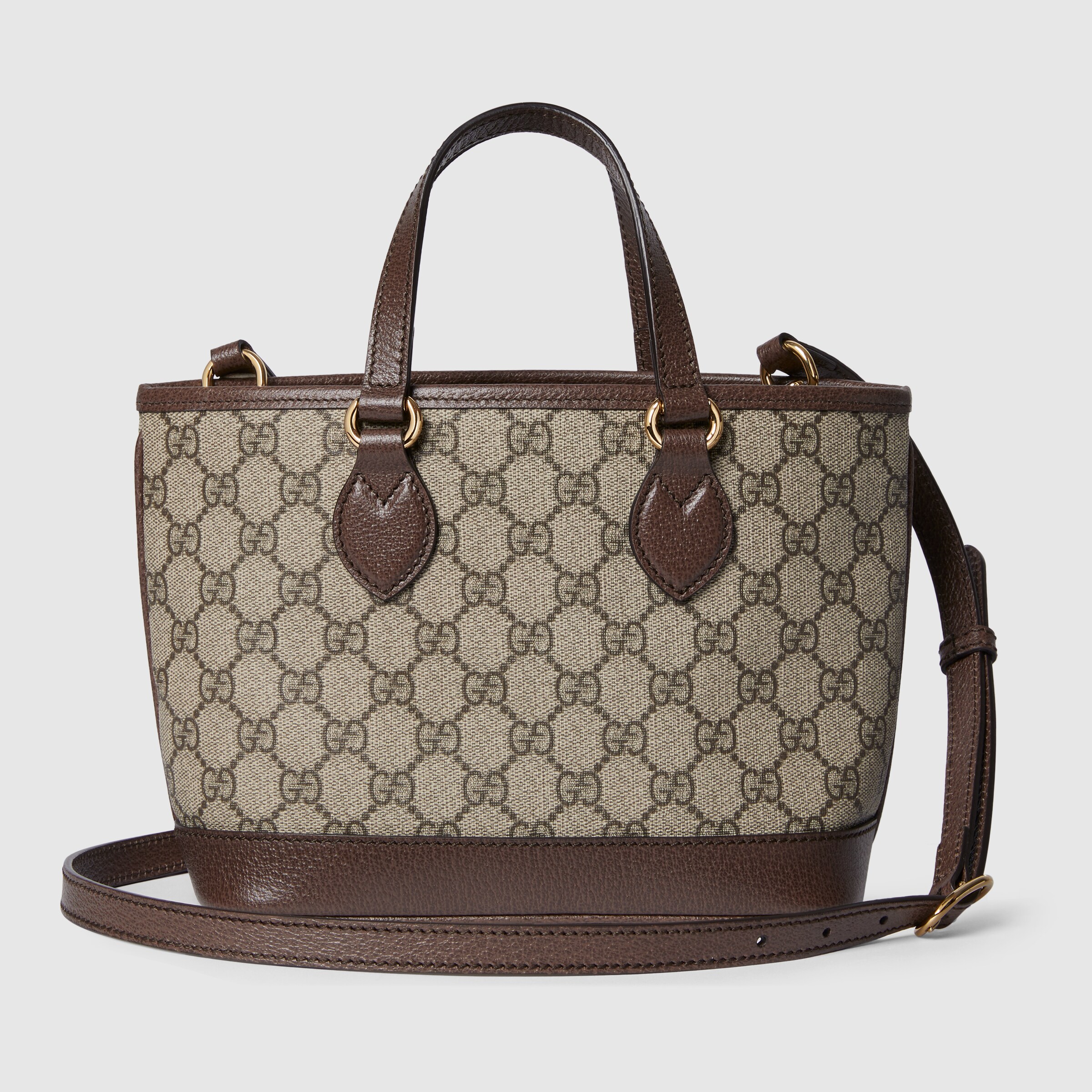 Ophidia small tote bag in beige and ebony GG Supreme | GUCCI® PT