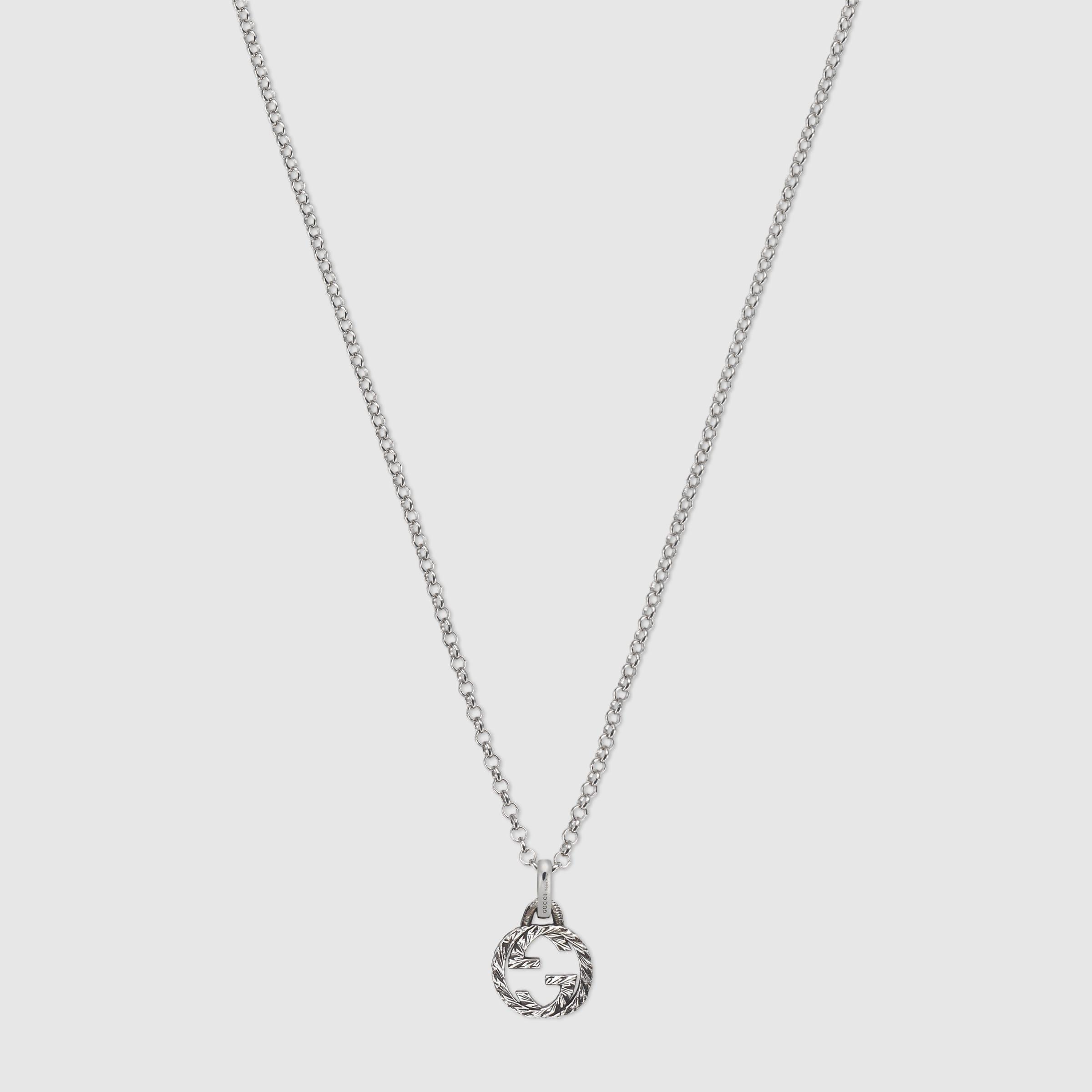 925 Sterling Silver Interlocking G Pendant Necklace | GUCCI® US