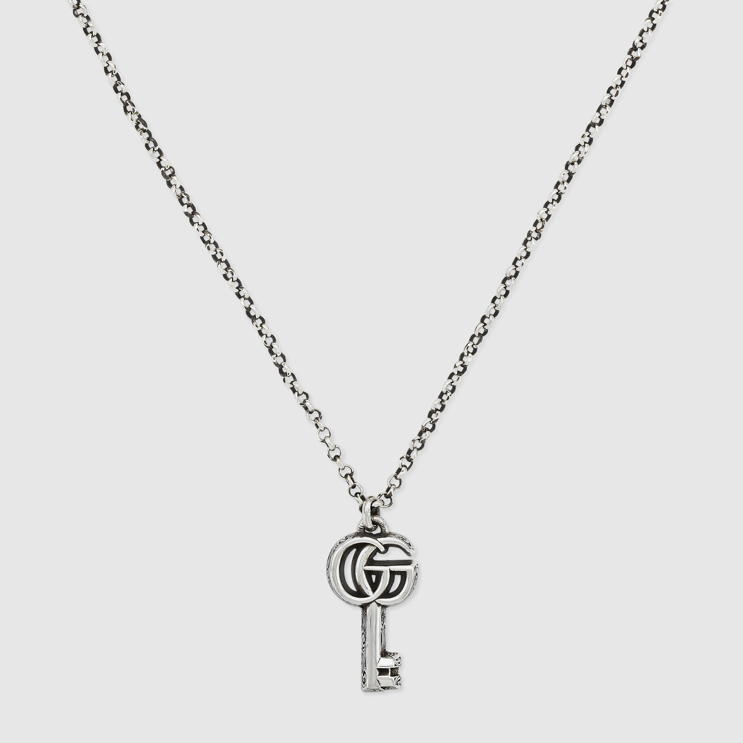 Double G Key Necklace In 925 Sterling Silver | GUCCI® US