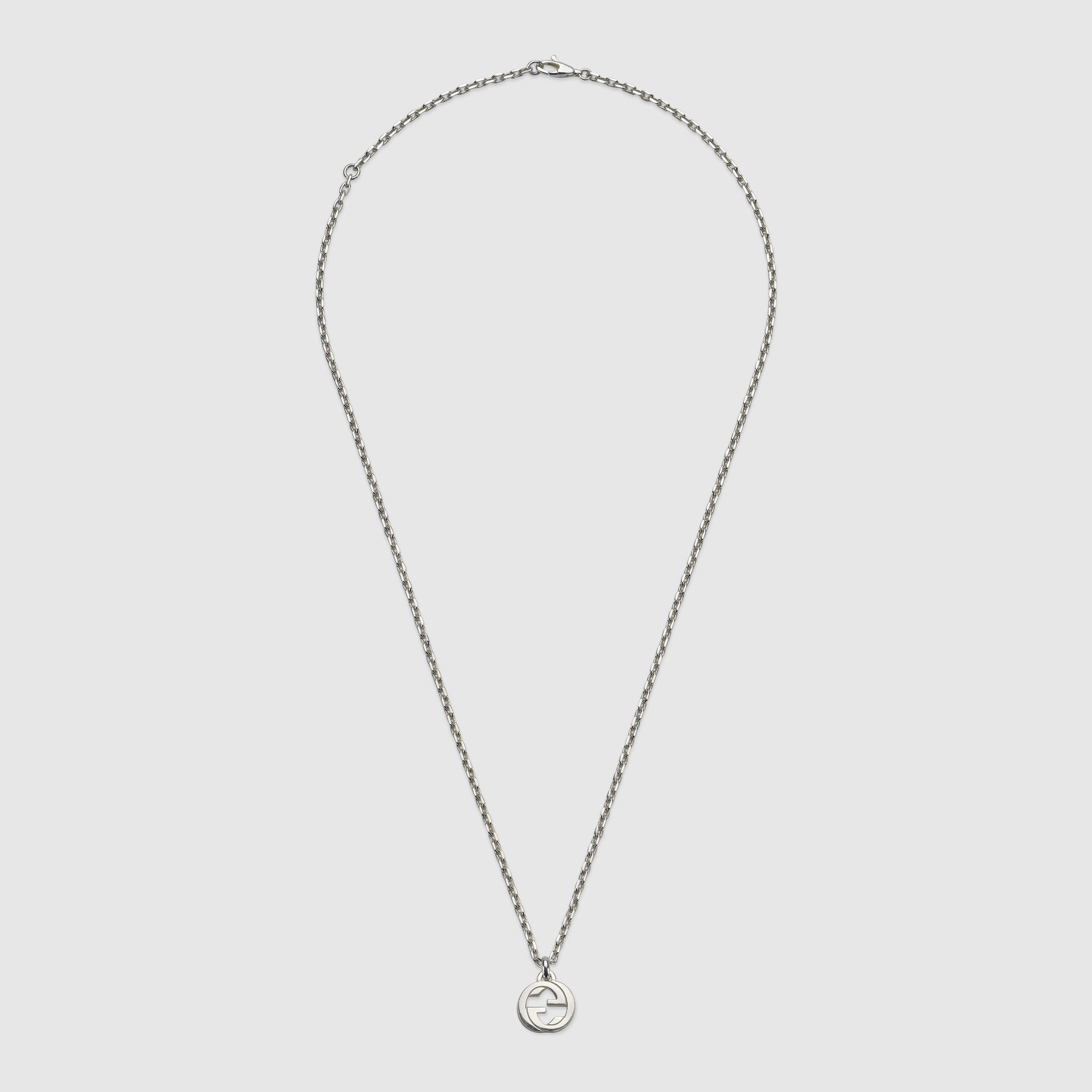 Gucci Interlocking chain necklace in 925 sterling silver | GUCCI® Australia