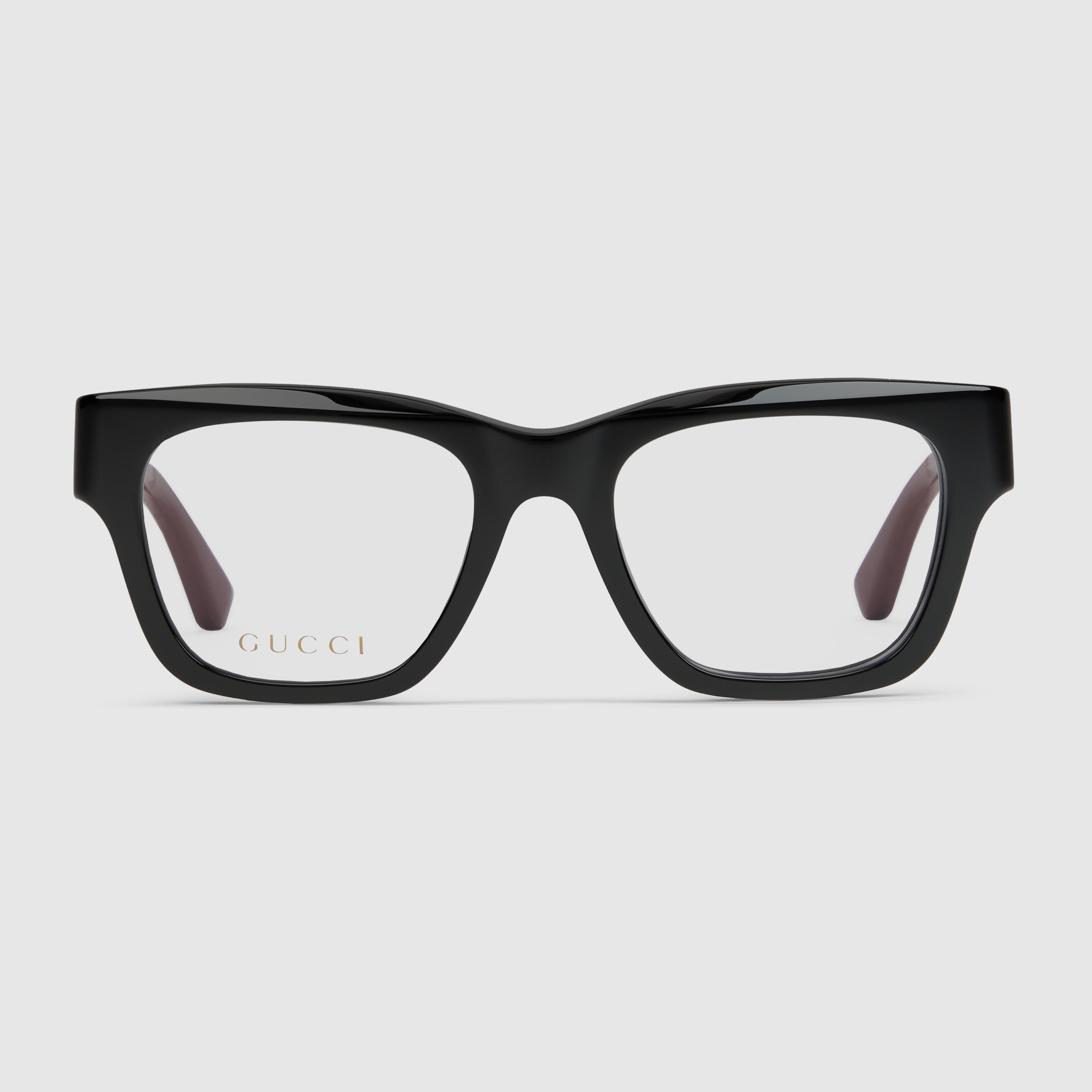 Square optical frame in black | GUCCI® ZA