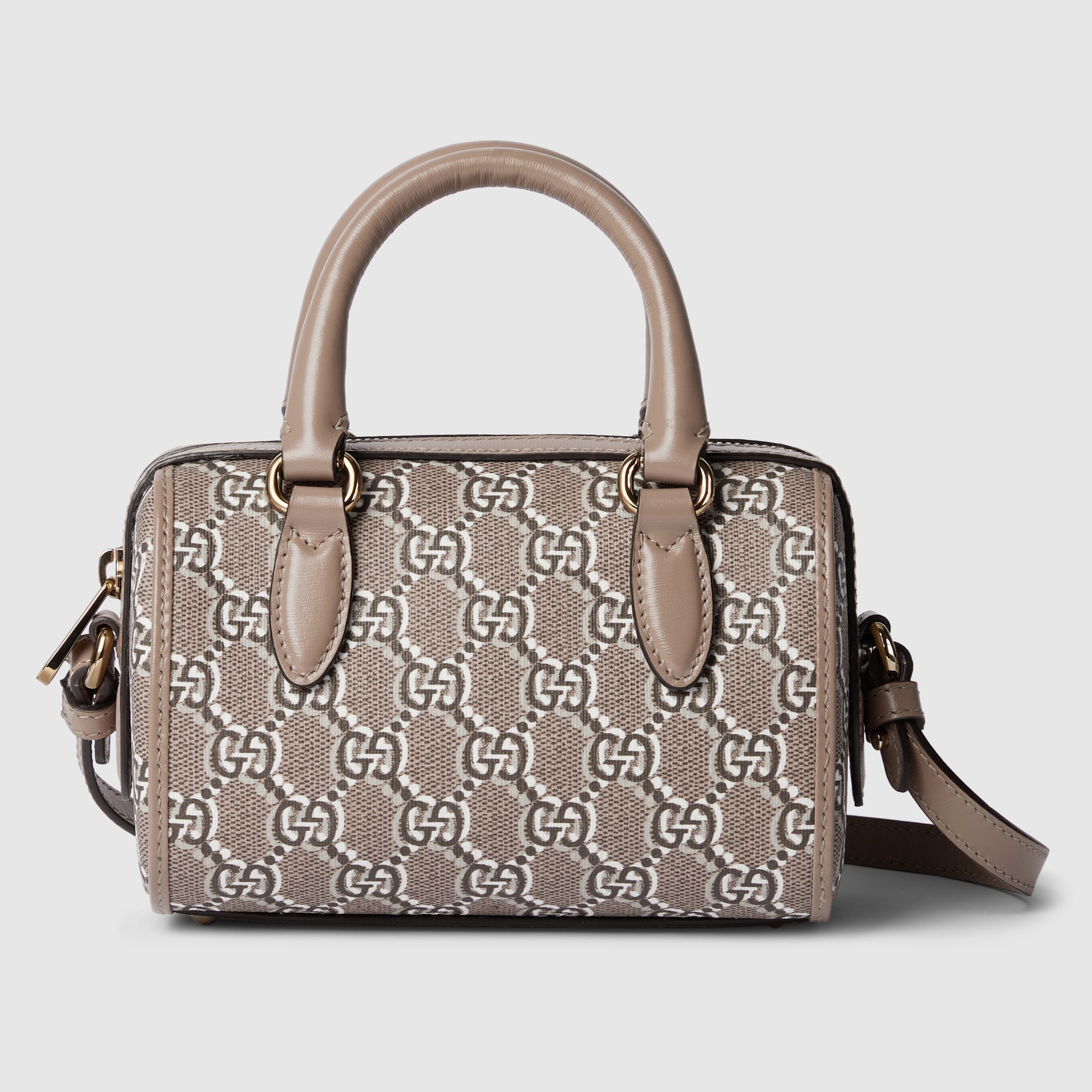 Super mini bag with GG Shadow in taupe canvas | GUCCI® UK