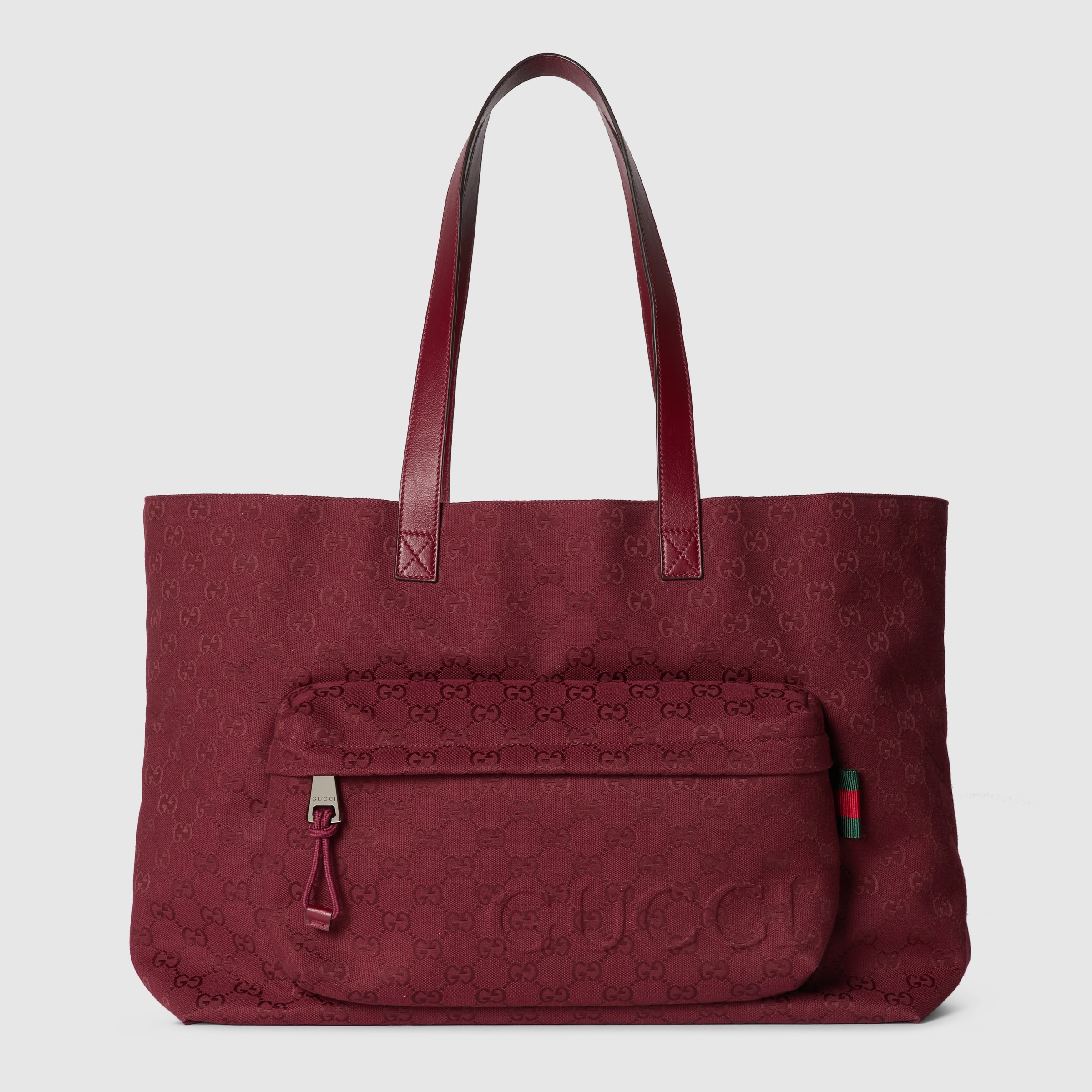 Large GG tote bag in Rosso Ancora red GG canvas | GUCCI® Canada