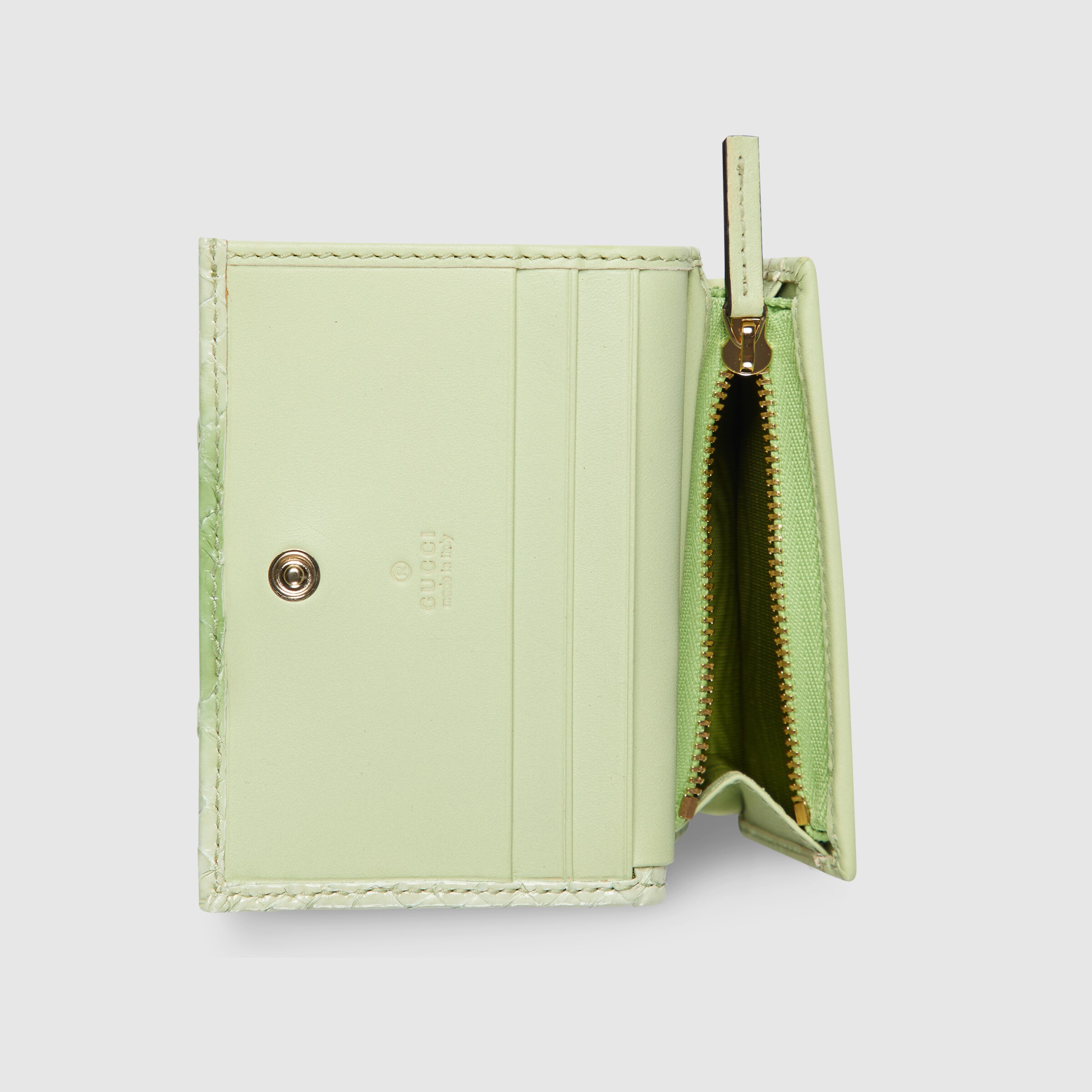 GG Marmont python card case wallet in gradient green | GUCCI® US