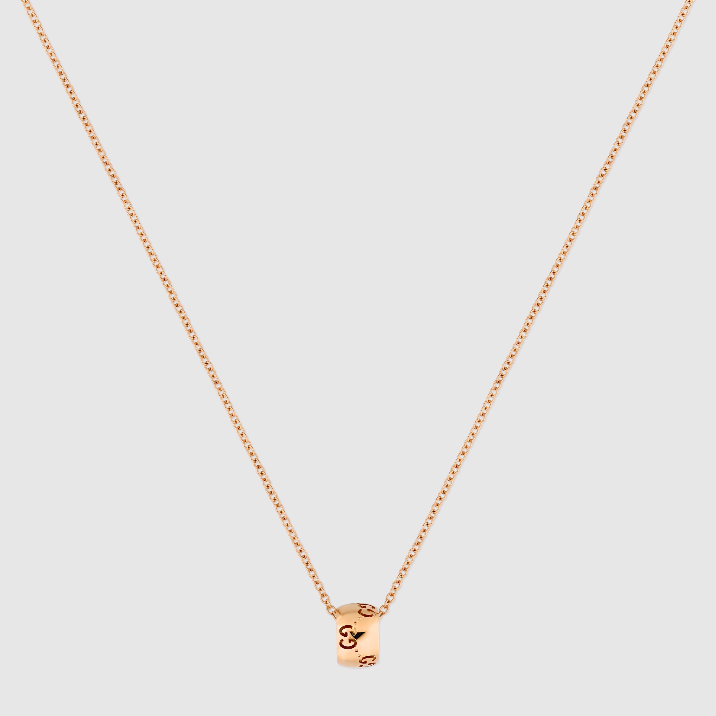 Icon 18k GG necklace in 18k rose gold | GUCCI® US