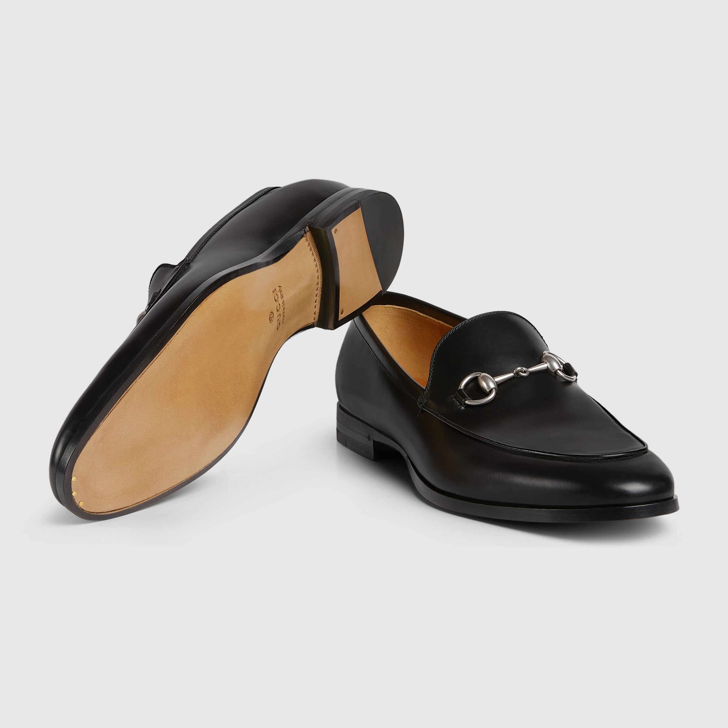 Men's loafer with Horsebit in black leather | GUCCI® SG