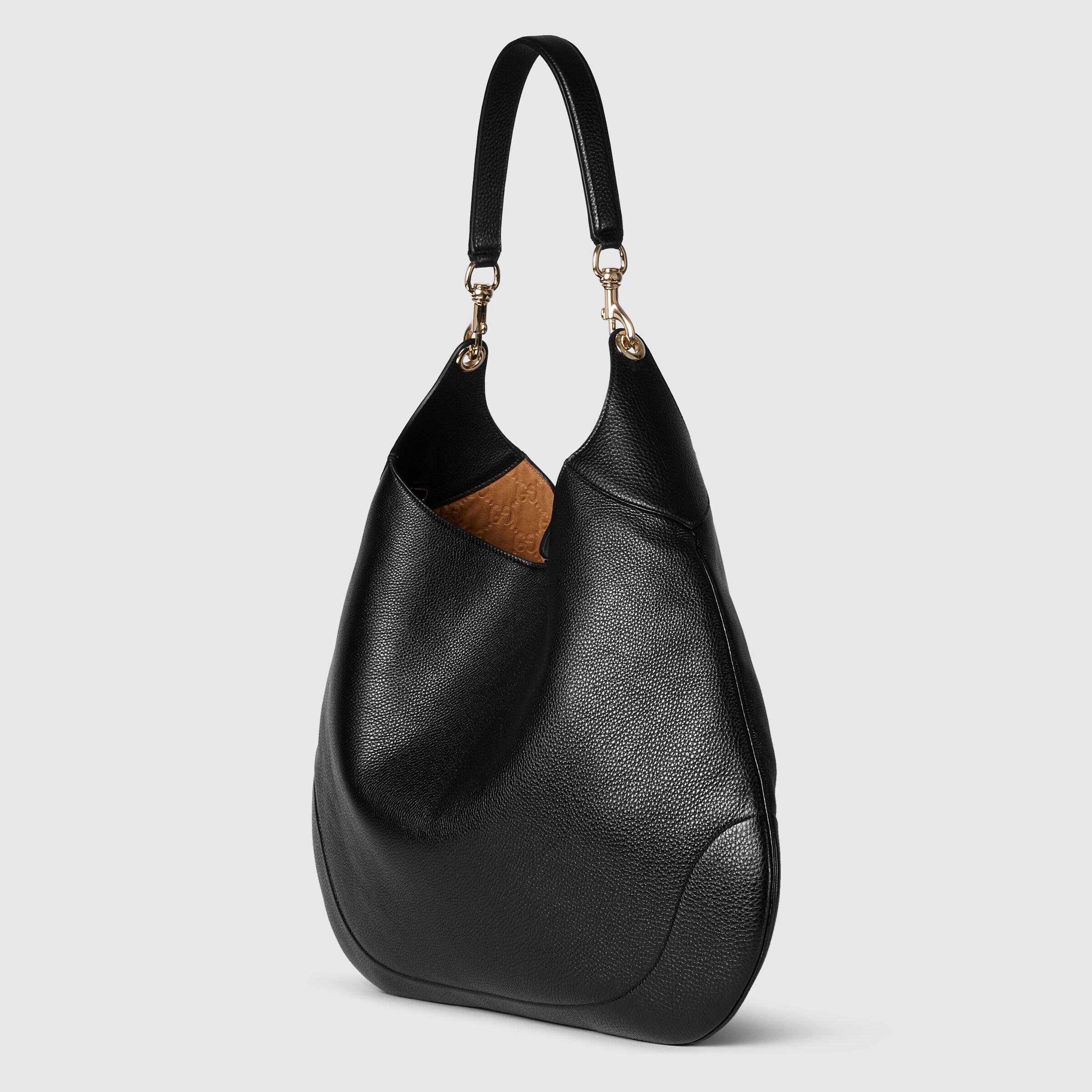 Gucci B large shoulder bag in black leather | GUCCI® US