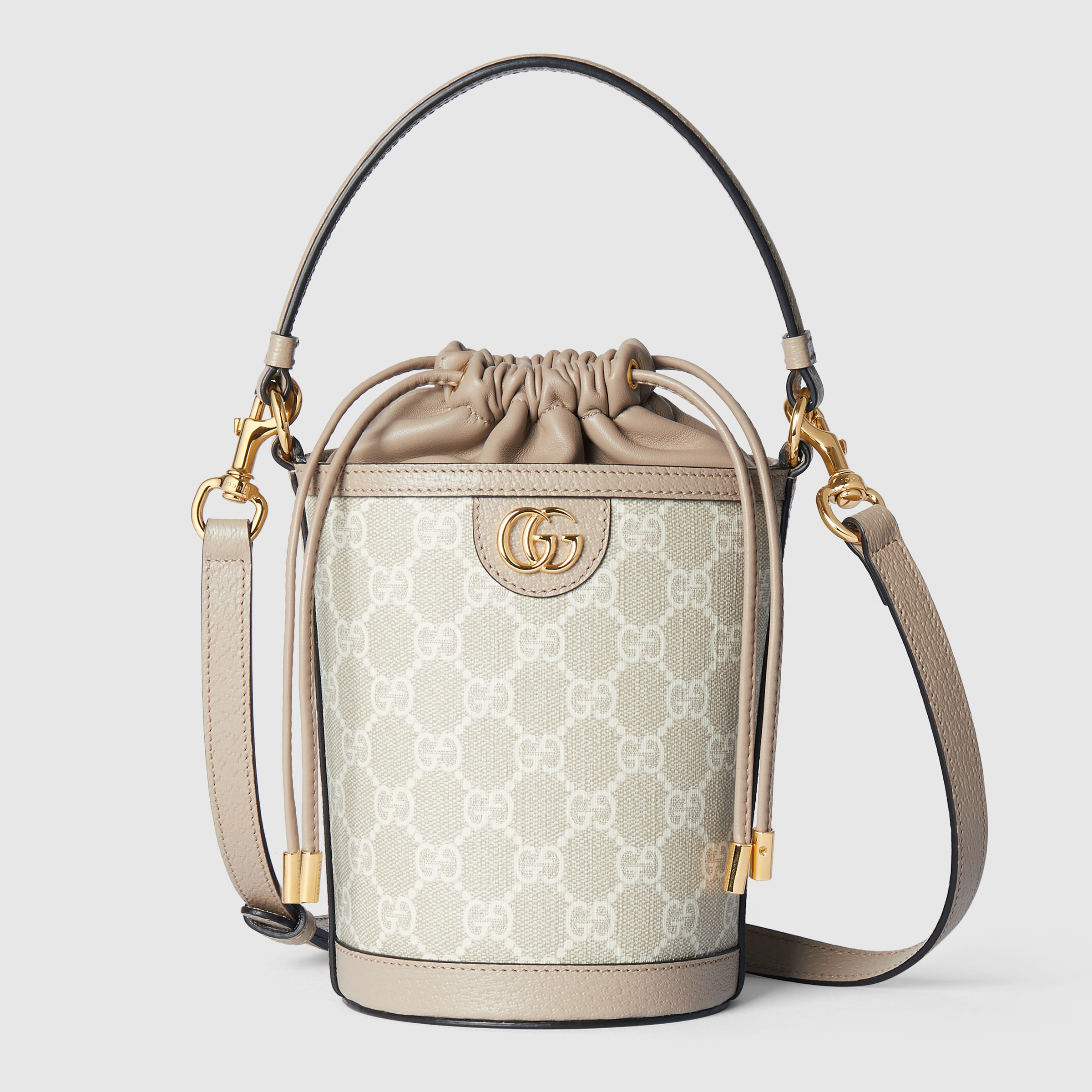 Ophidia mini bucket bag in beige and white GG Supreme | GUCCI® UK