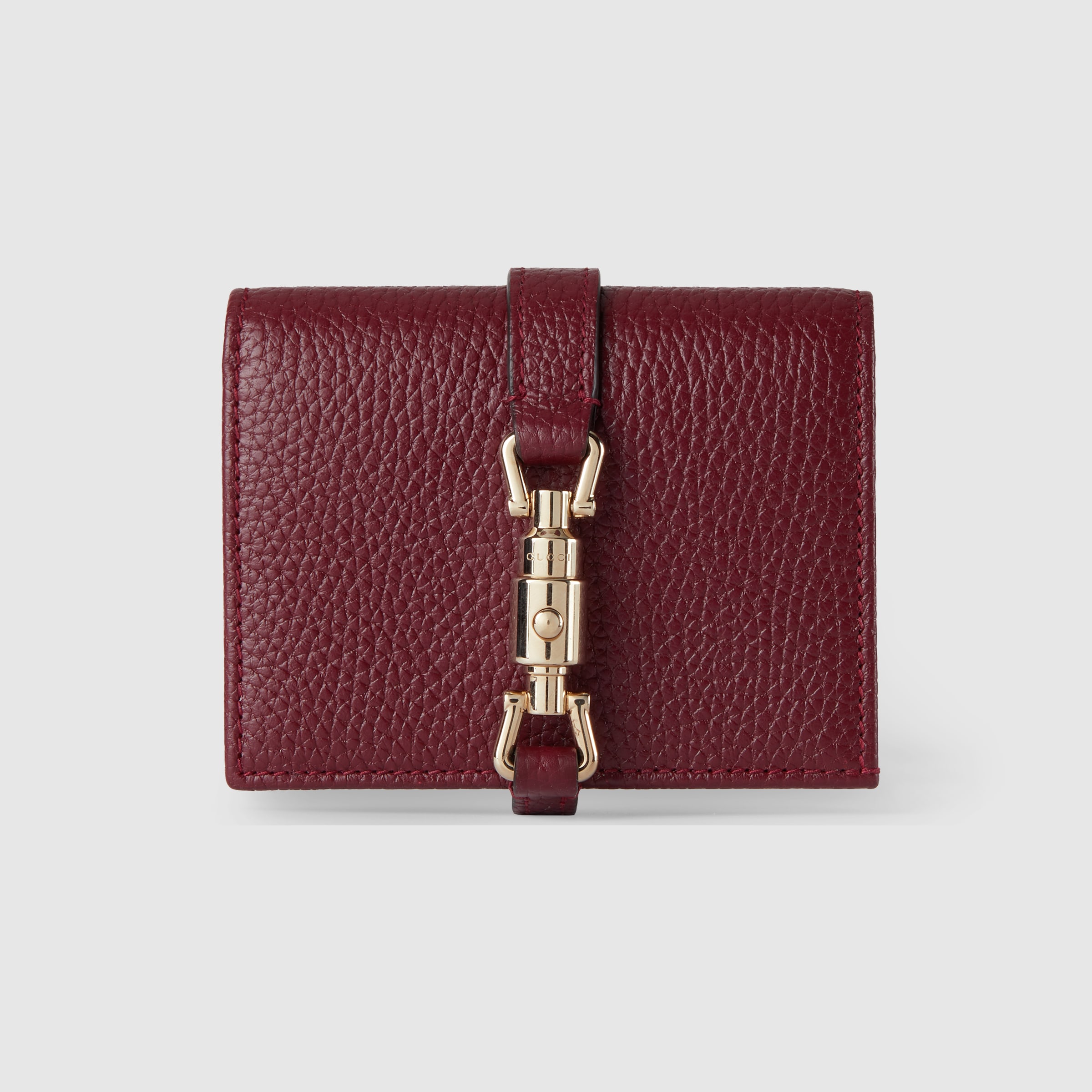 Jackie 1961 card case wallet in Rosso Ancora red leather | GUCCI® US