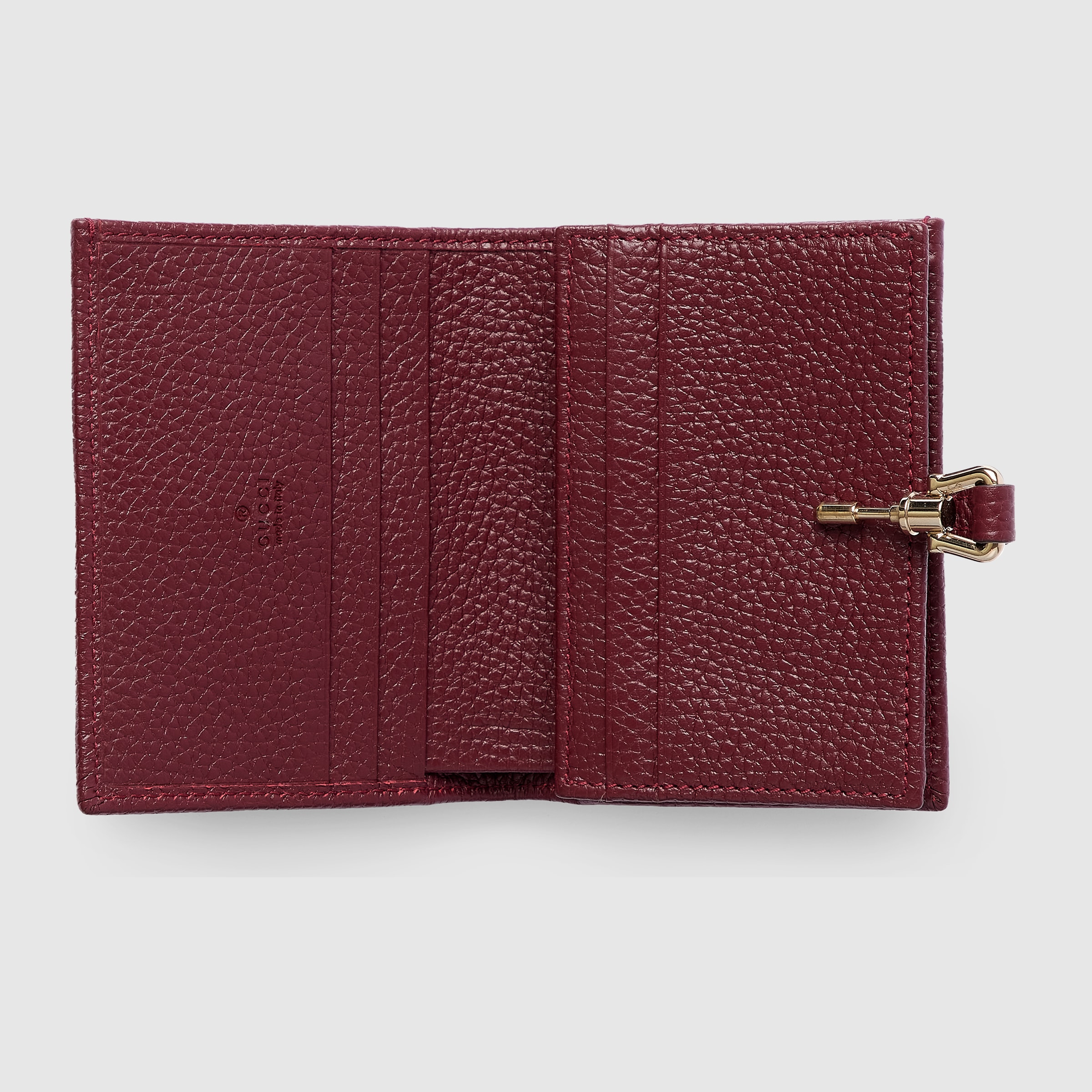 Jackie 1961 card case wallet in Rosso Ancora red leather | GUCCI® US