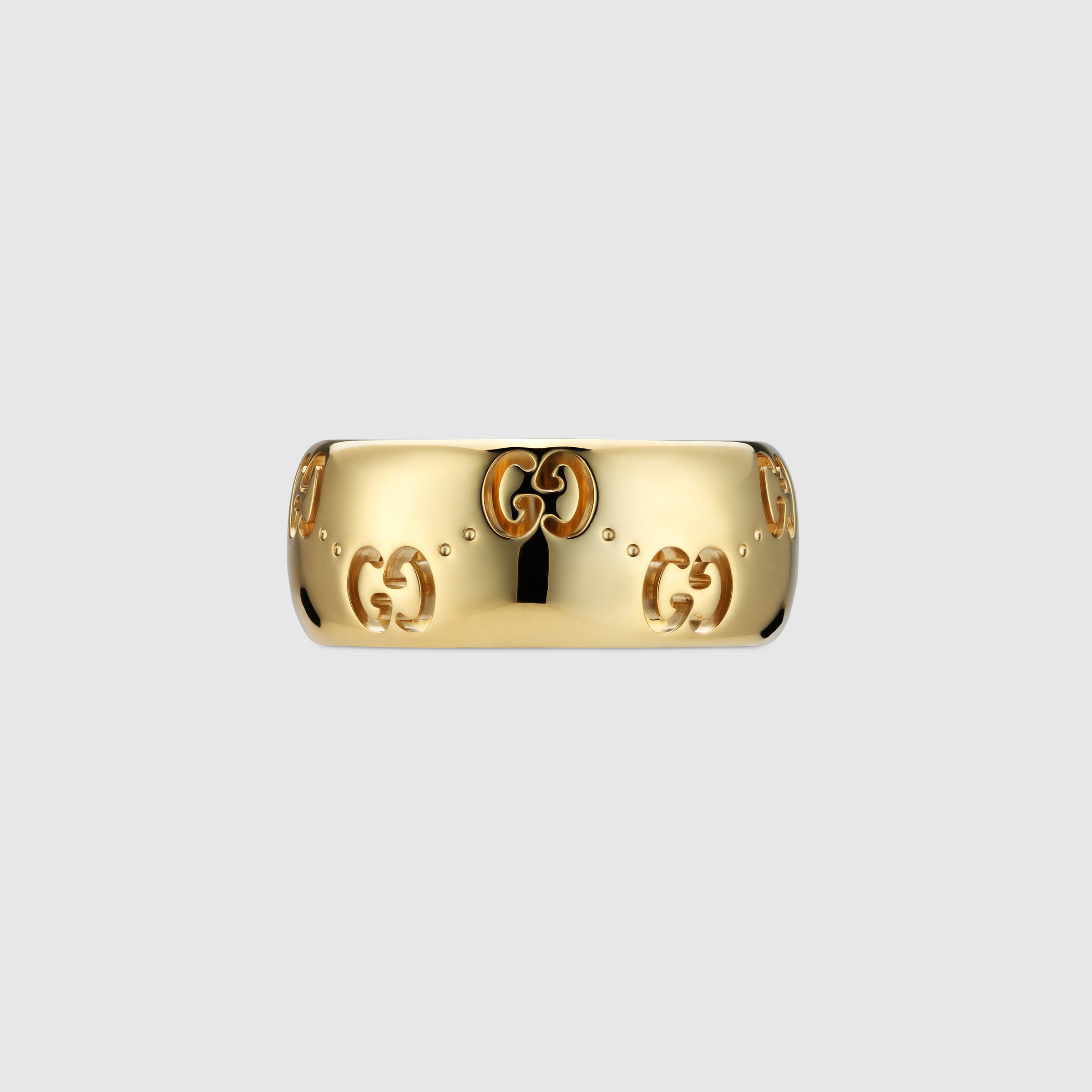 Icon 18k GG wide ring in 18k yellow gold | GUCCI® US