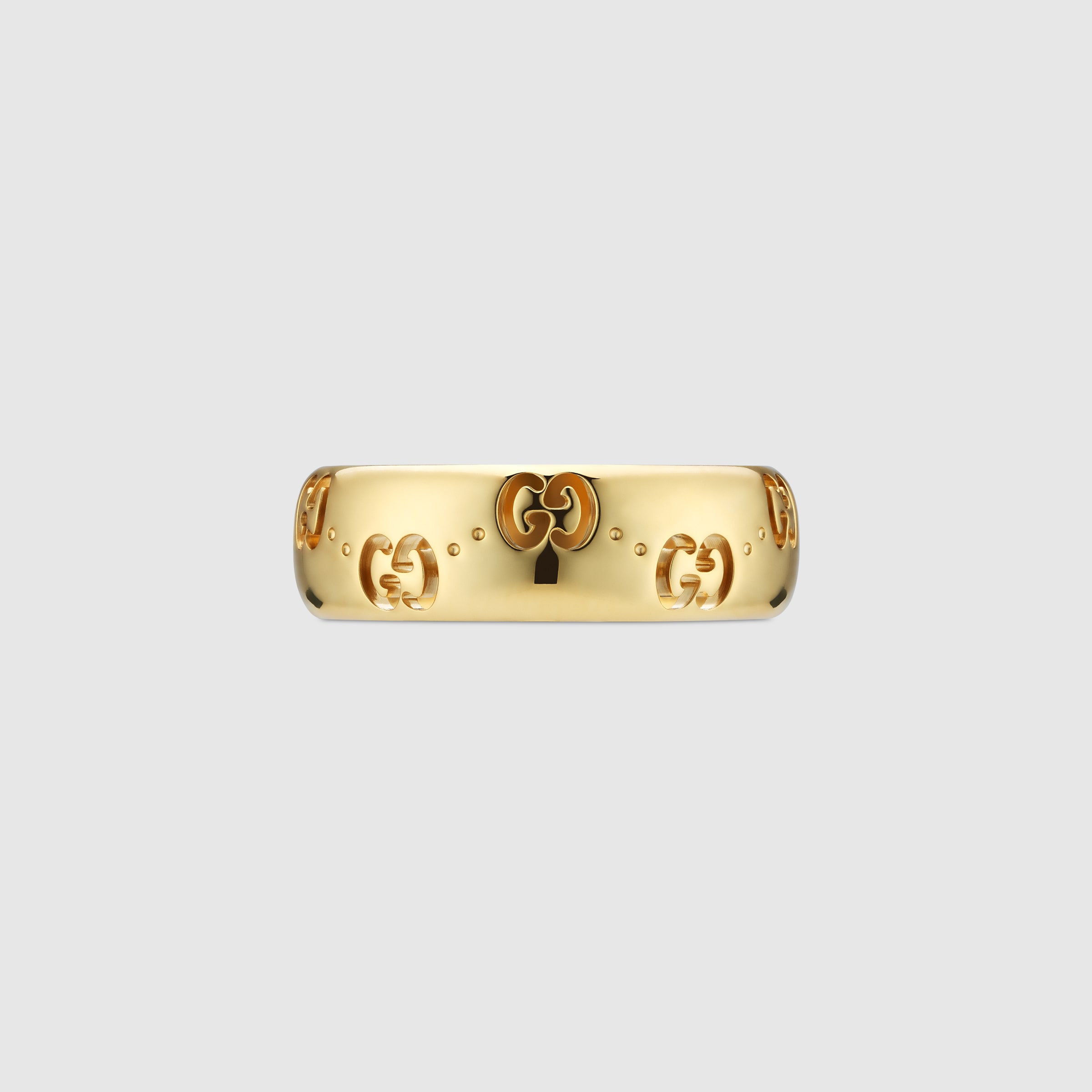 Icon 18k GG thin ring in 18k yellow gold | GUCCI® US