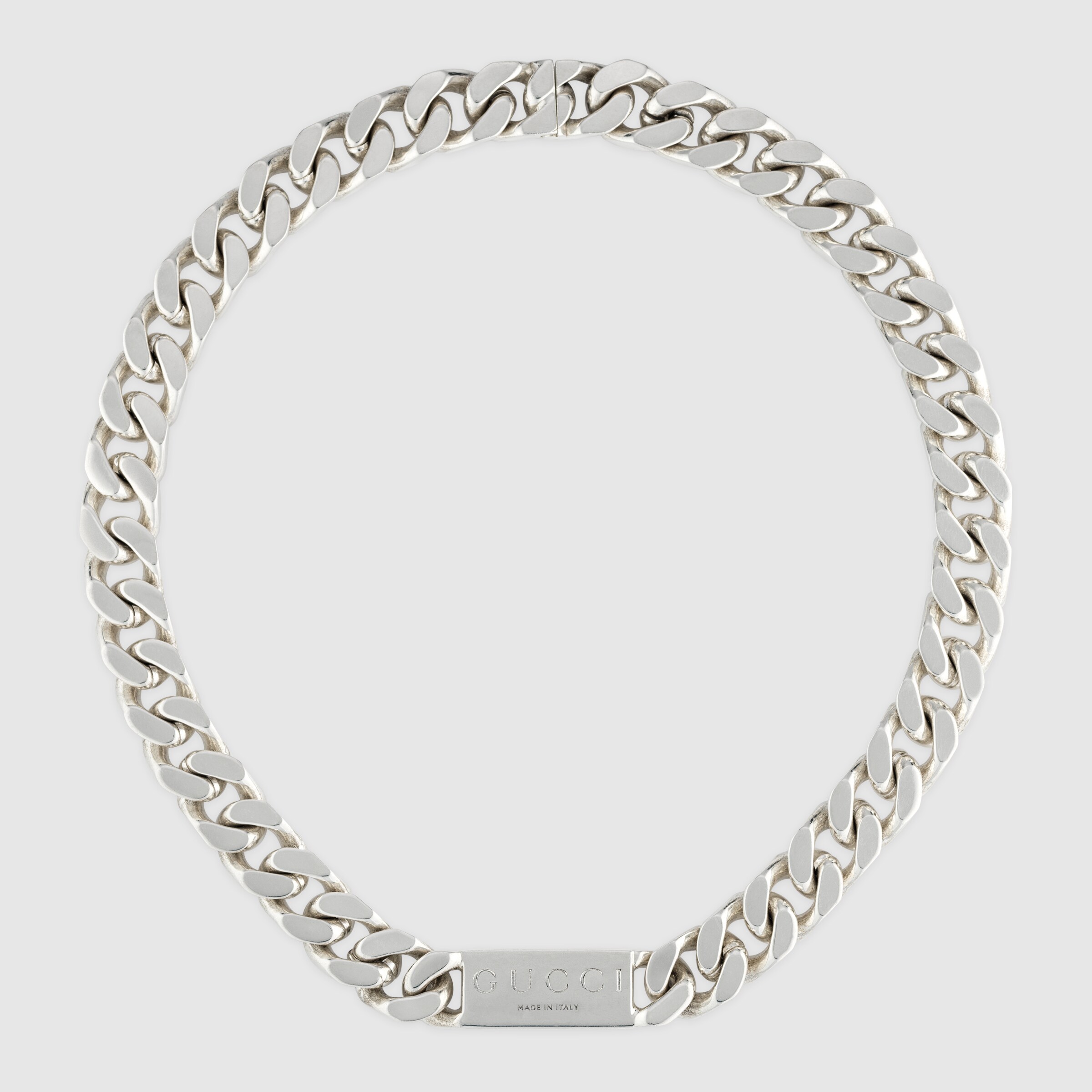 Trademark enamel chain necklace in 925 sterling silver | GUCCI® US