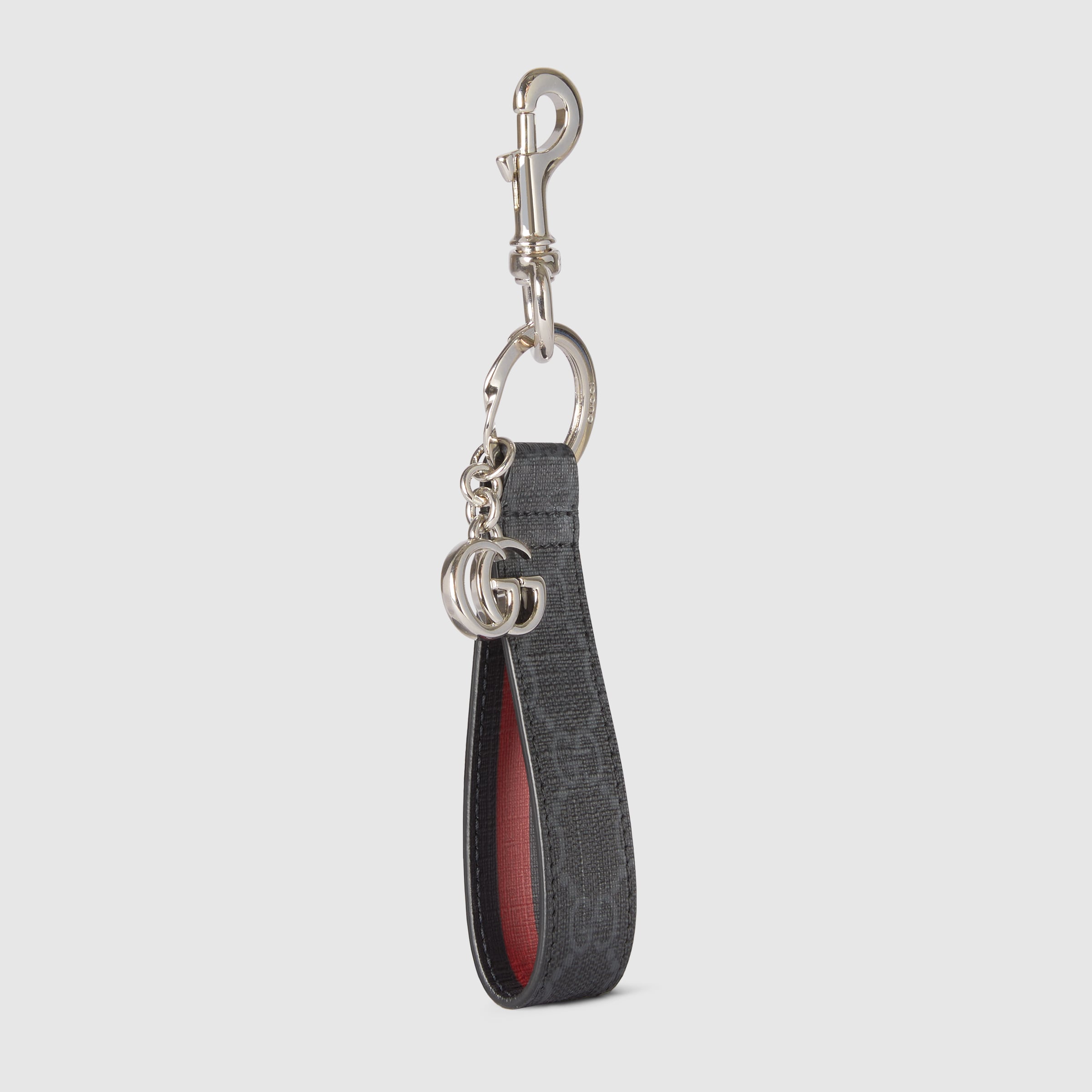 GG keychain with Double G in black Supreme canvas | GUCCI® US