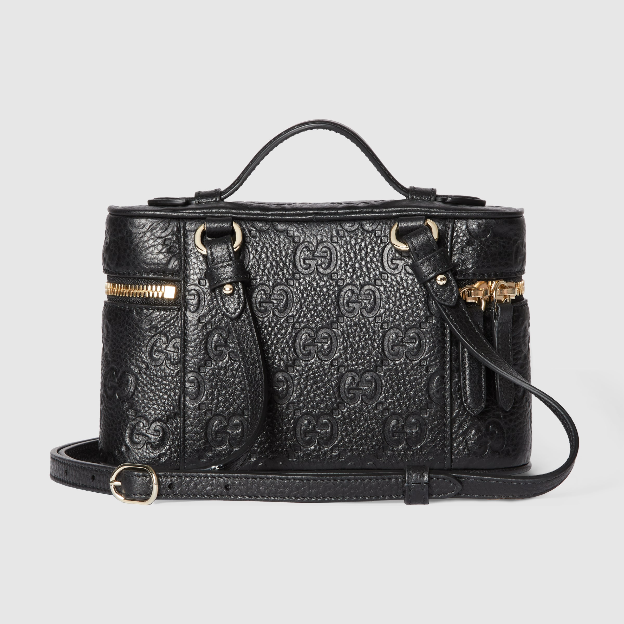 GG Emblem small bag in black leather | GUCCI® US
