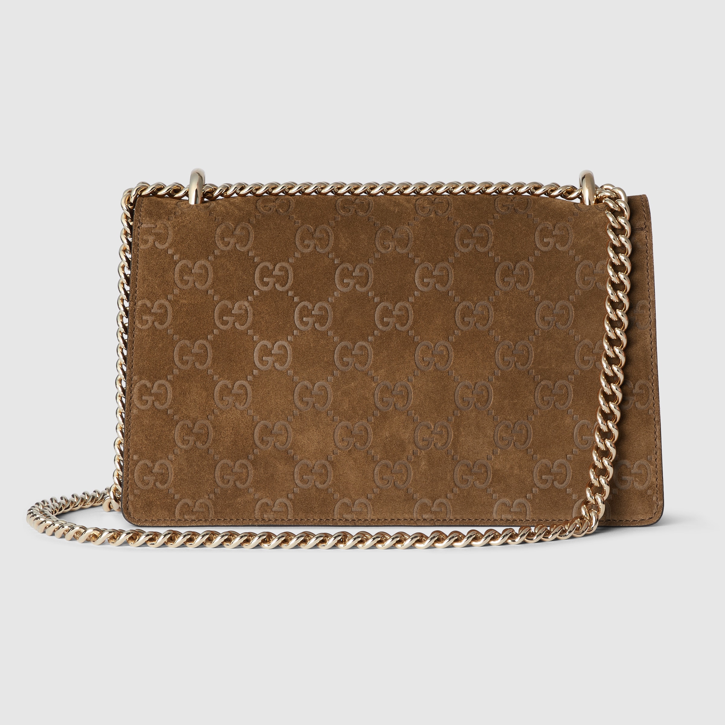 Dionysus medium shoulder bag in brown GG suede | GUCCI® Australia