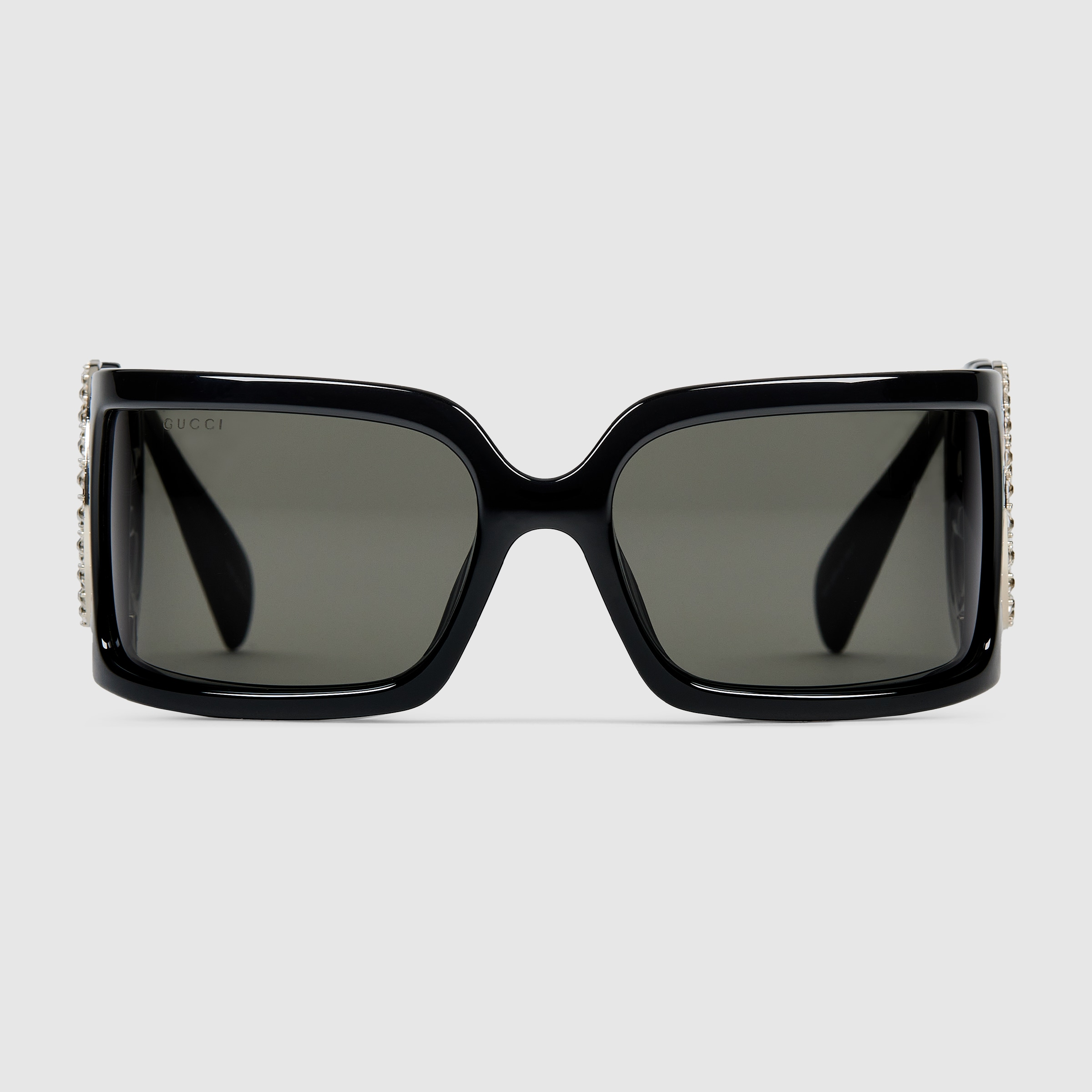 Rectangular frame sunglasses in black | GUCCI® US