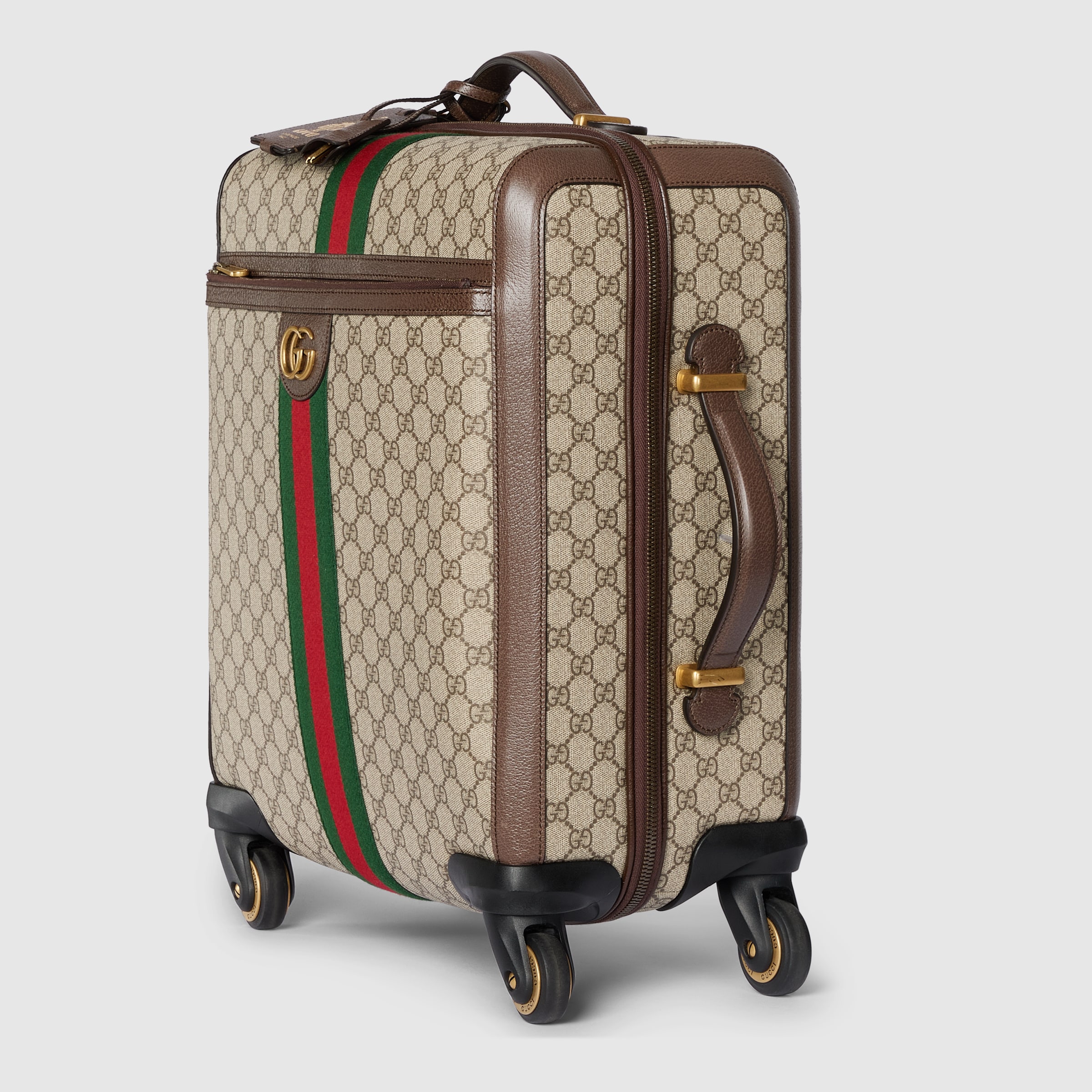 Maleta pequeña con ruedas Gucci Savoy inSupreme beige y ébano | GUCCI® MX