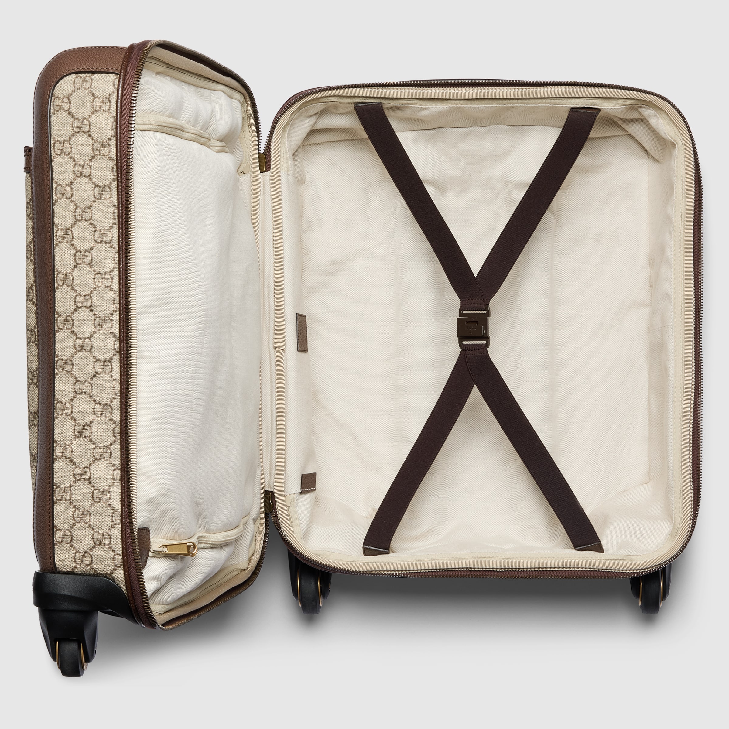 Maleta pequeña con ruedas Gucci Savoy inSupreme beige y ébano | GUCCI® MX