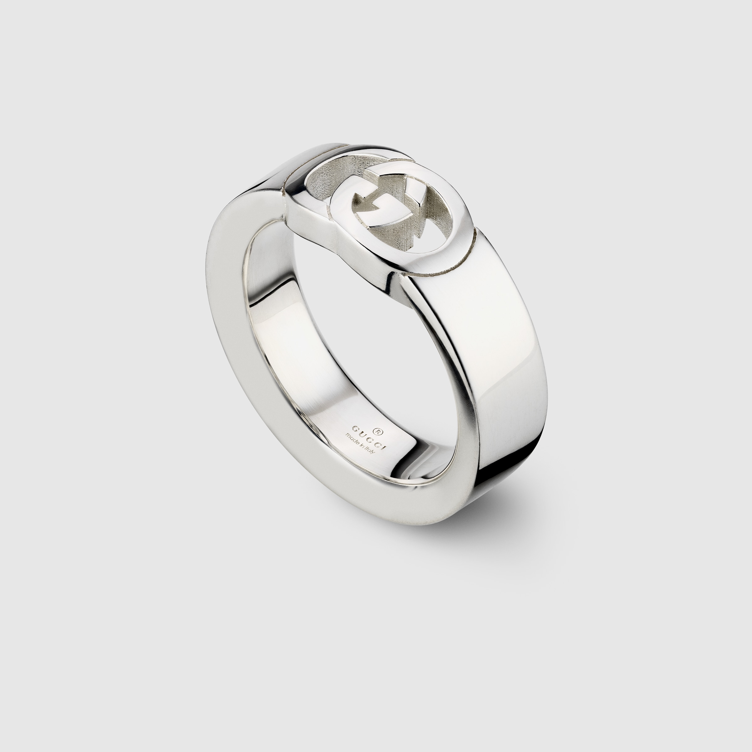Gucci Interlocking ring in 925 sterling silver | GUCCI® US