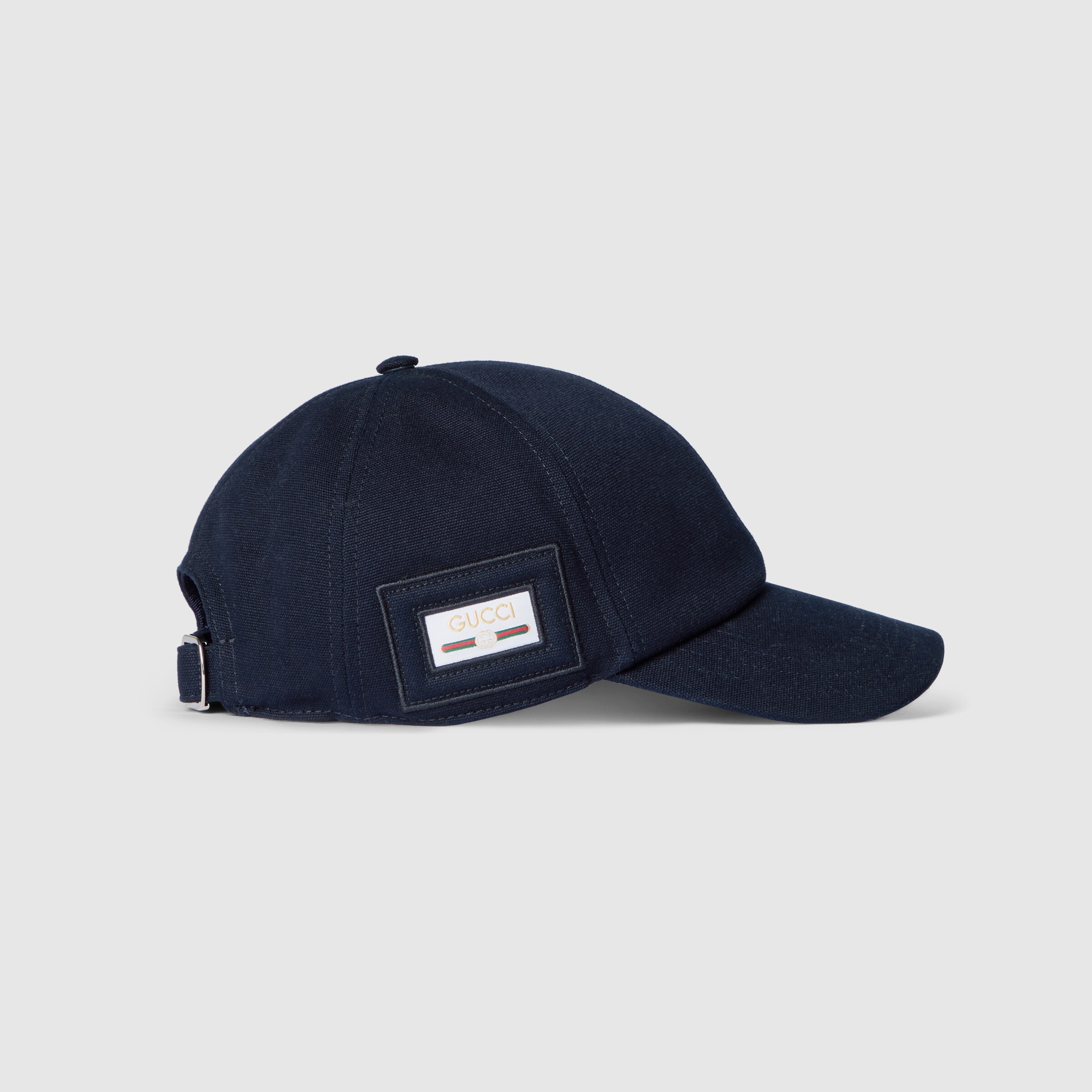 Cotton canvas baseball hat in dark blue | GUCCI® UK