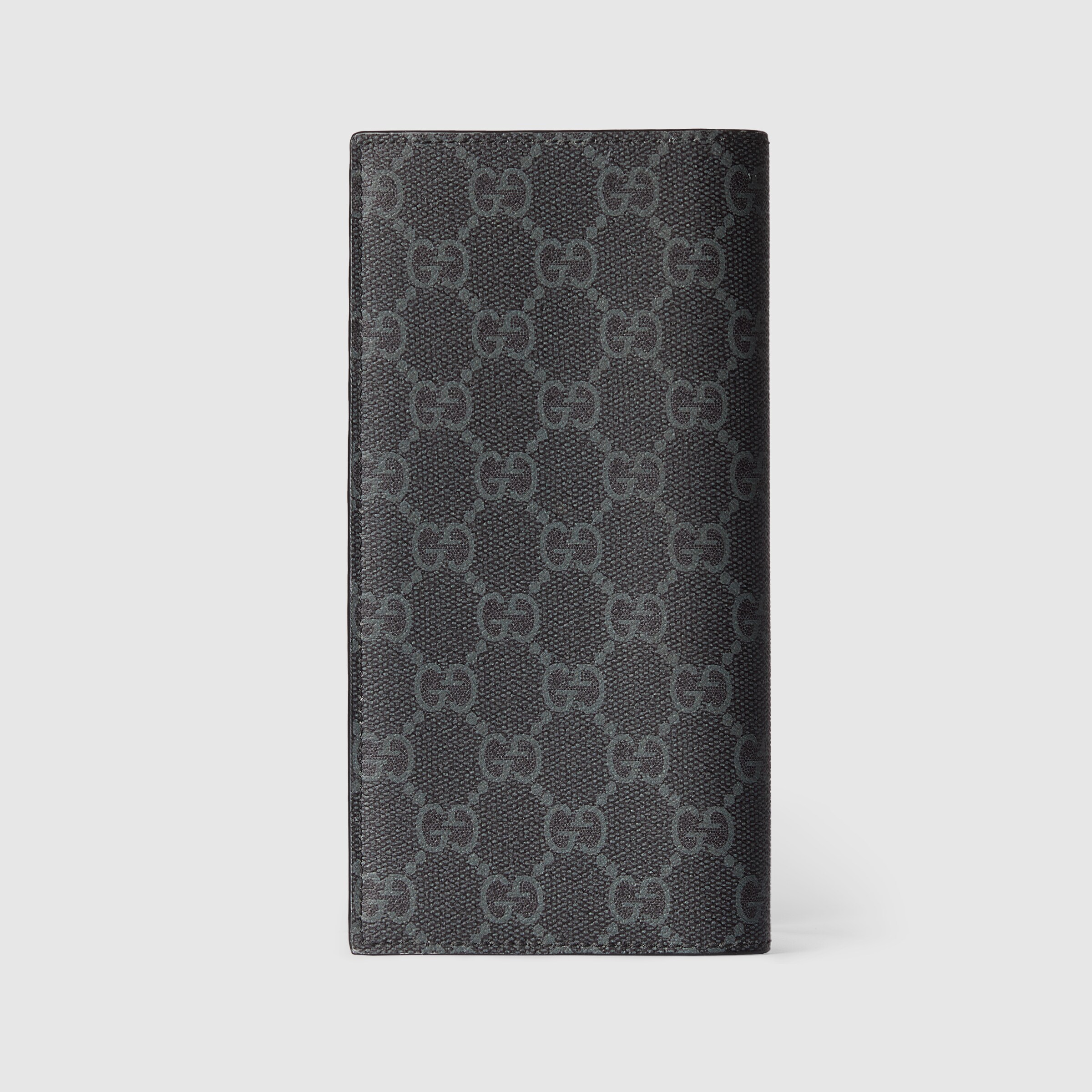 Cartera larga GG Emblem intejido negra | GUCCI® MX