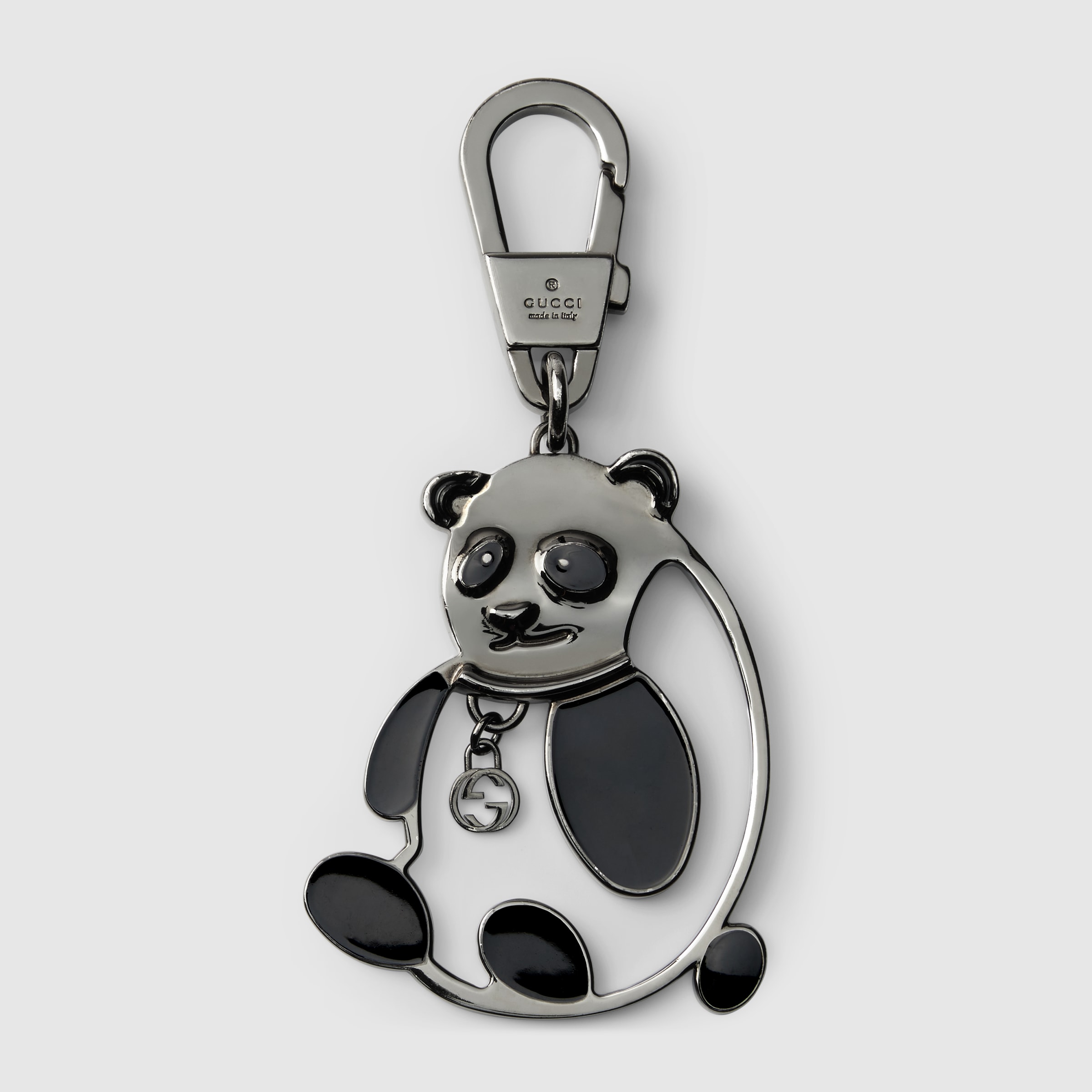 SA ®غوتشي |‎Panda keychan with Interlocking G in silver-toned metal