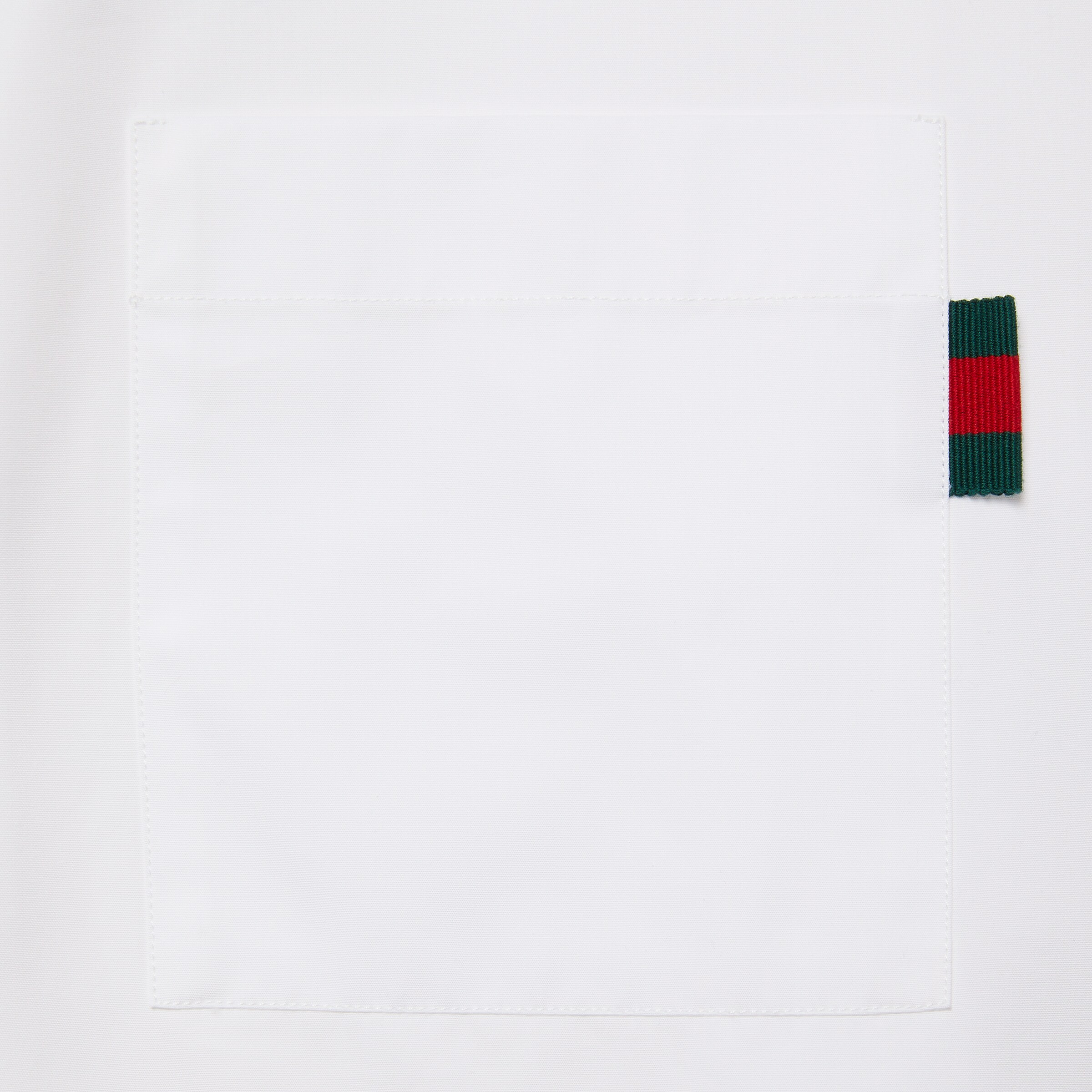 Regular fit cotton shirt with Web in white | GUCCI® SG