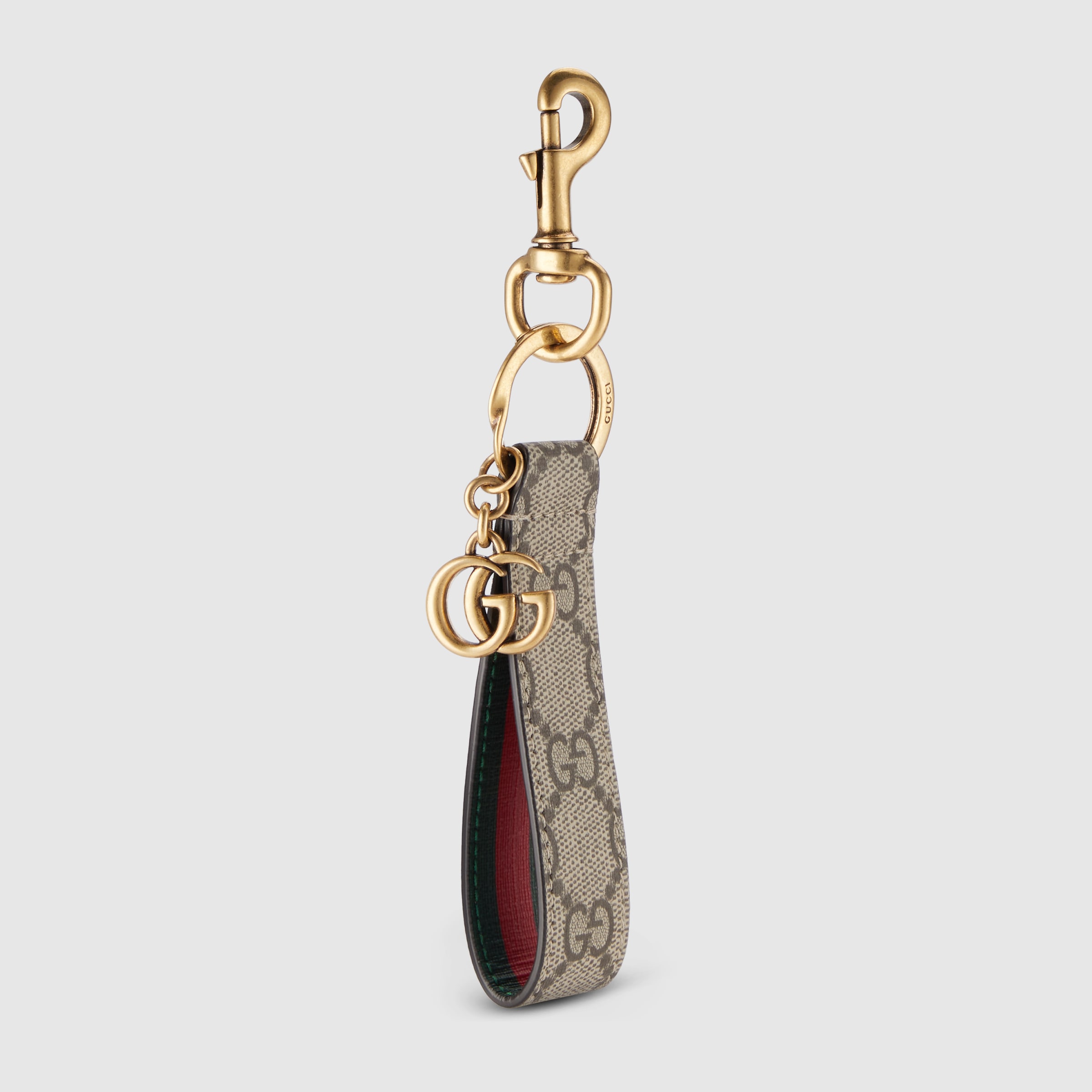 Ophidia keychain with hook closure in beige and dark brown Supreme ...