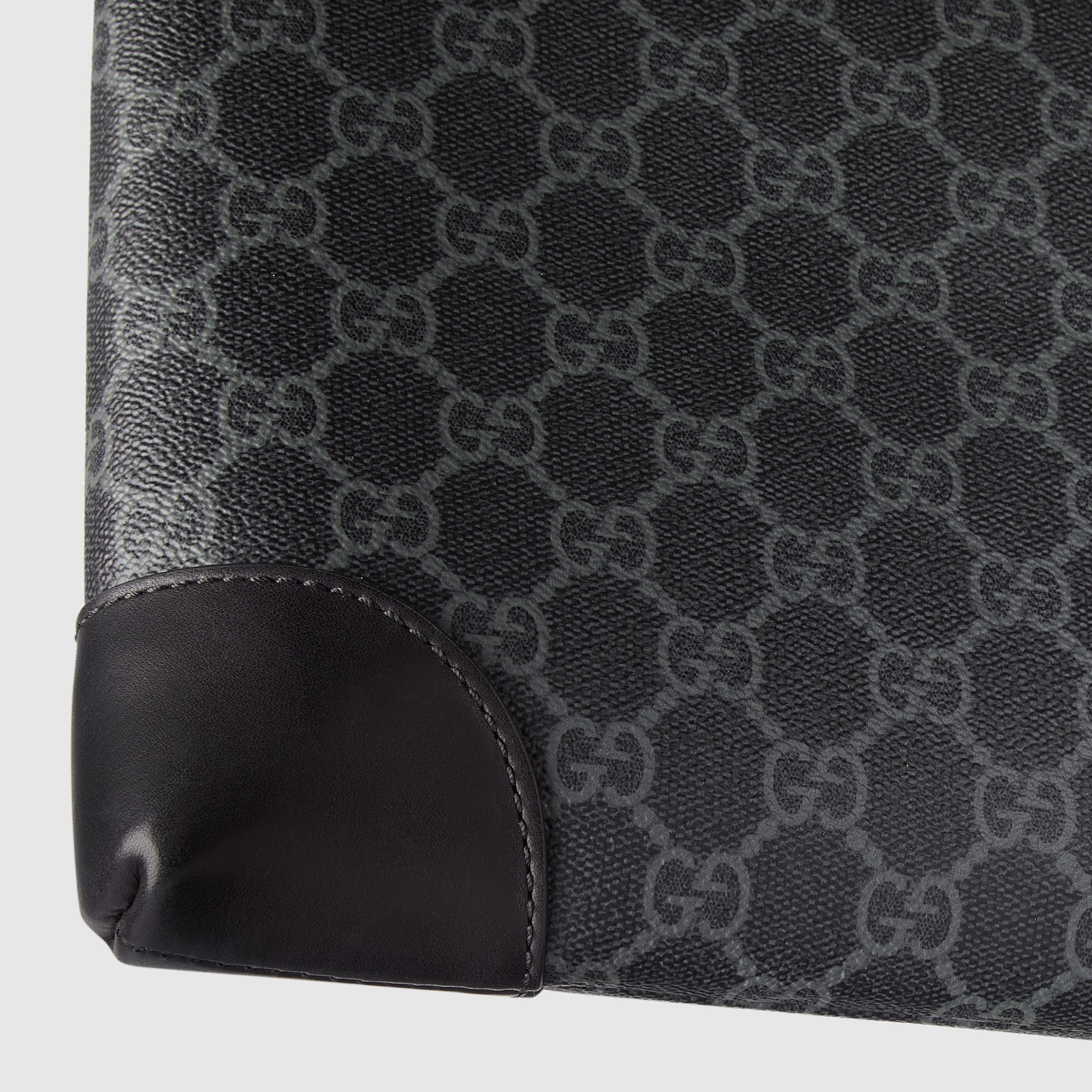GG Emblem small business case in black fabric | GUCCI® UK