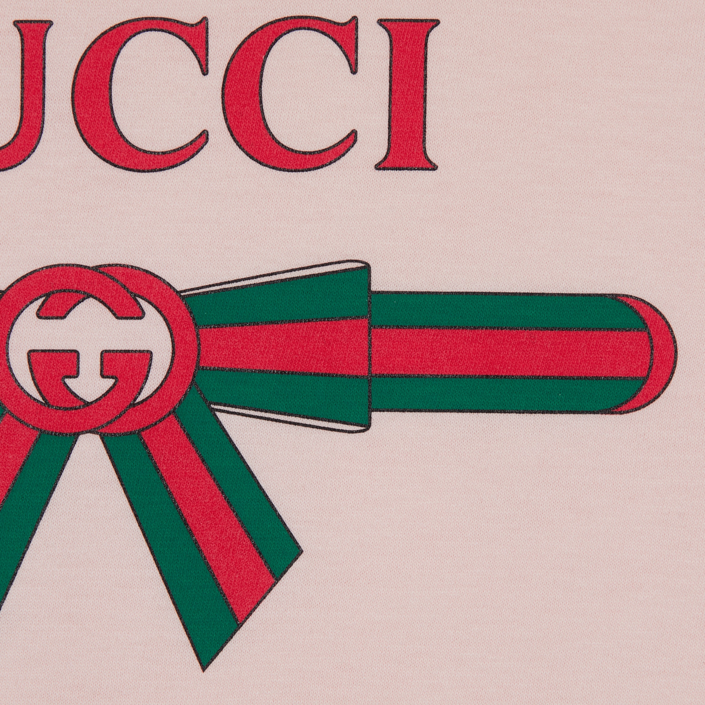 Children's printed cotton T-shirt in light pink | GUCCI® US
