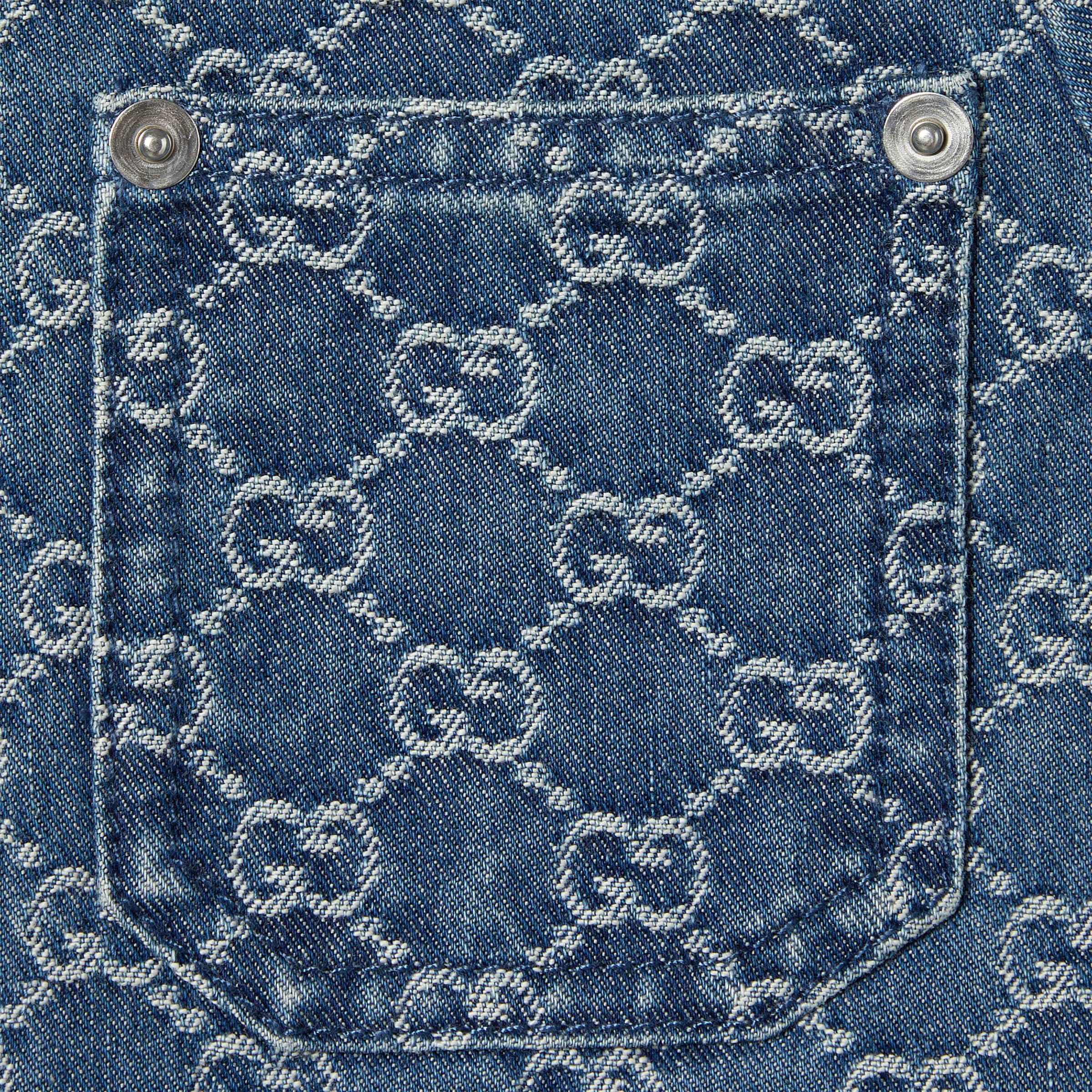 〔チルドレンズ〕GGデニム ジャカード ジャケットブルー＆アイボリー | GUCCI公式