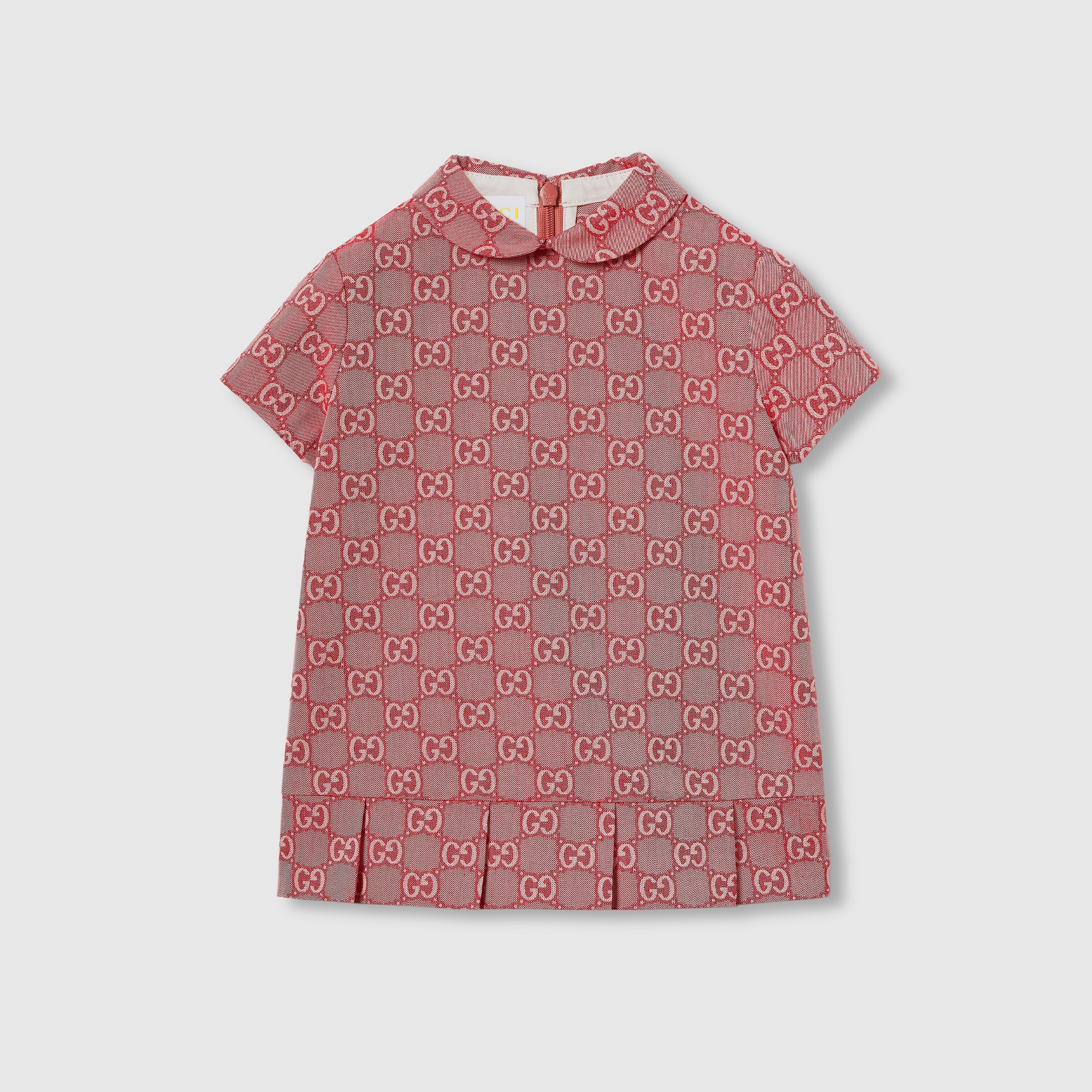 Baby GG cotton twill dress in red | GUCCI® US