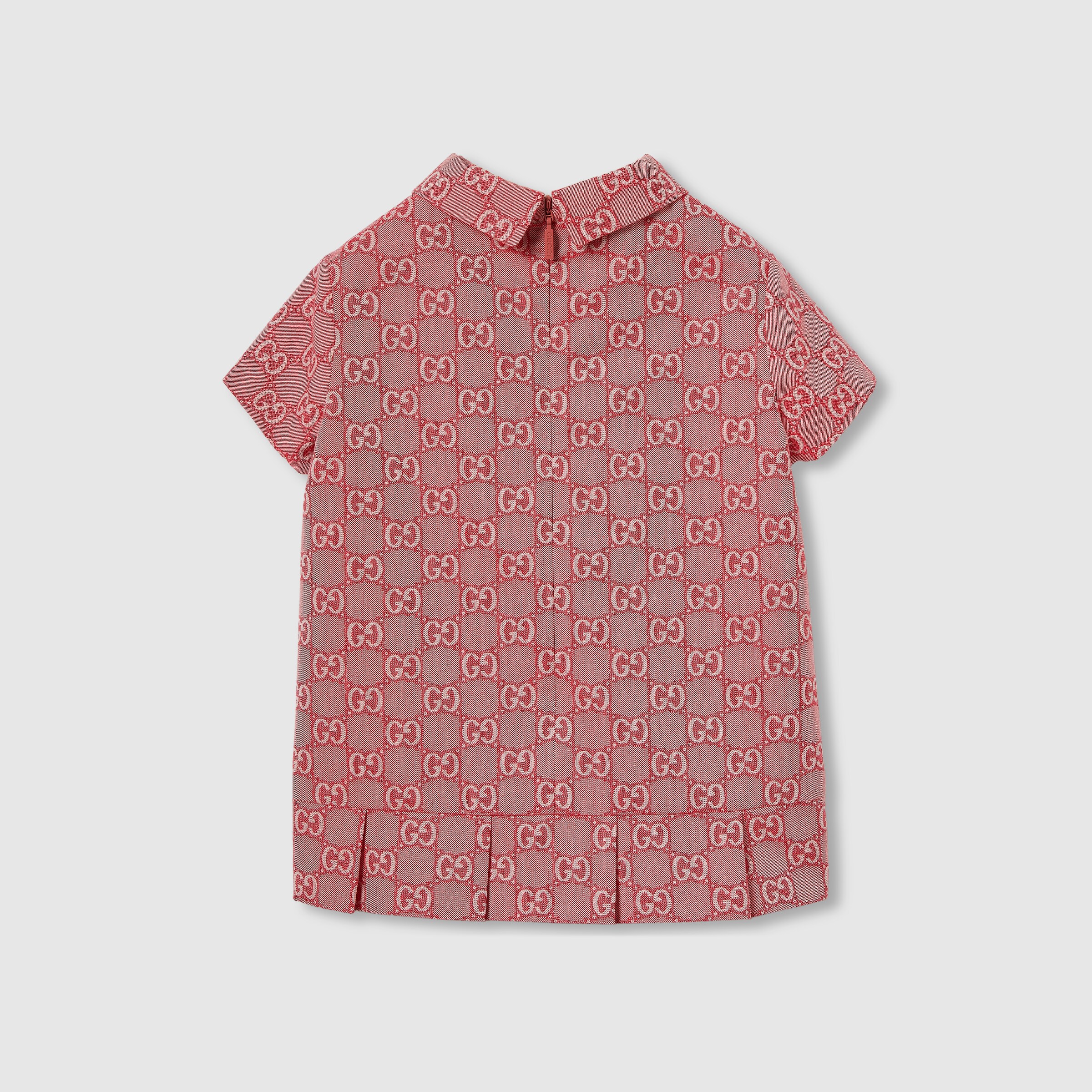 Baby GG cotton twill dress in red | GUCCI® US