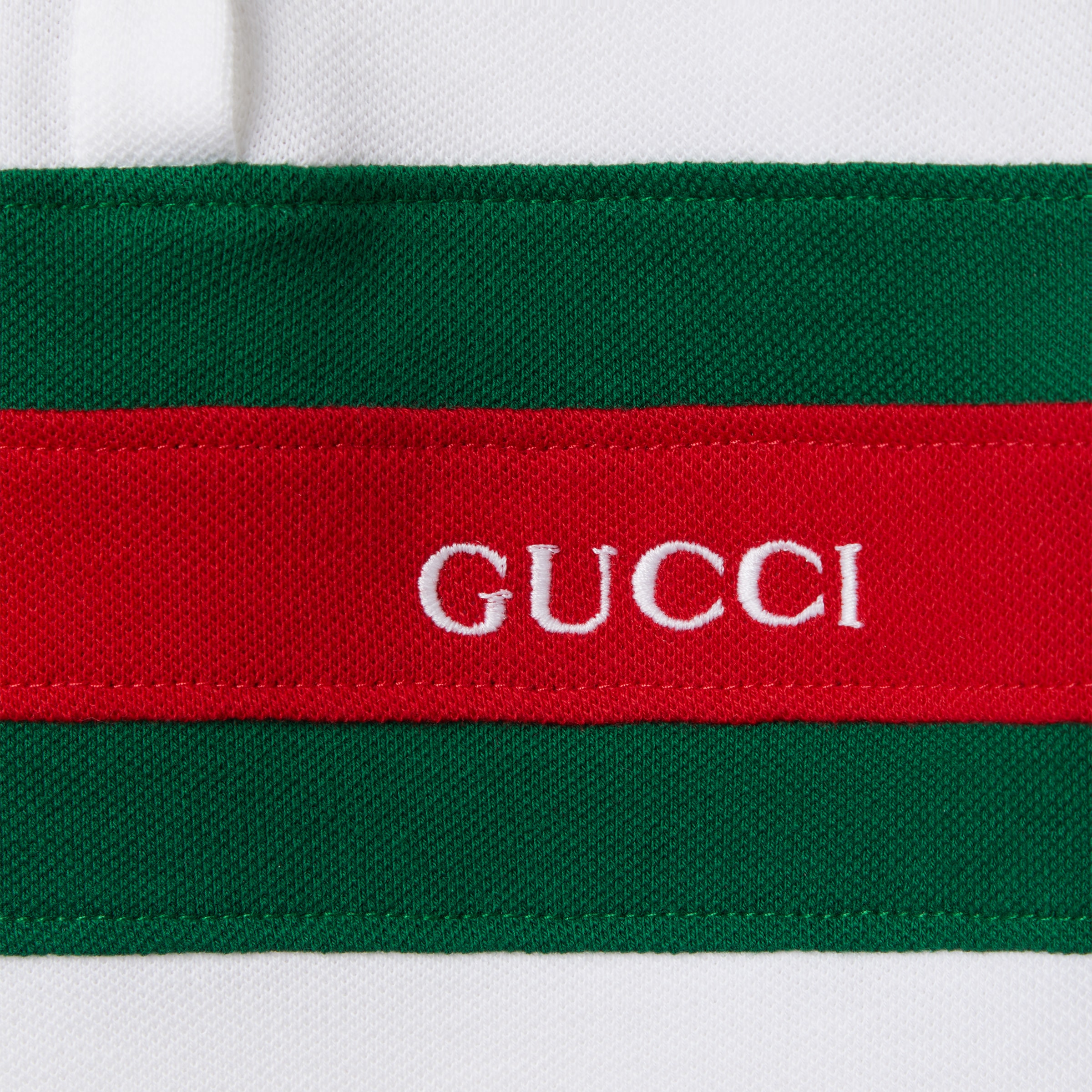 Baby cotton dress with Web in white | GUCCI® US