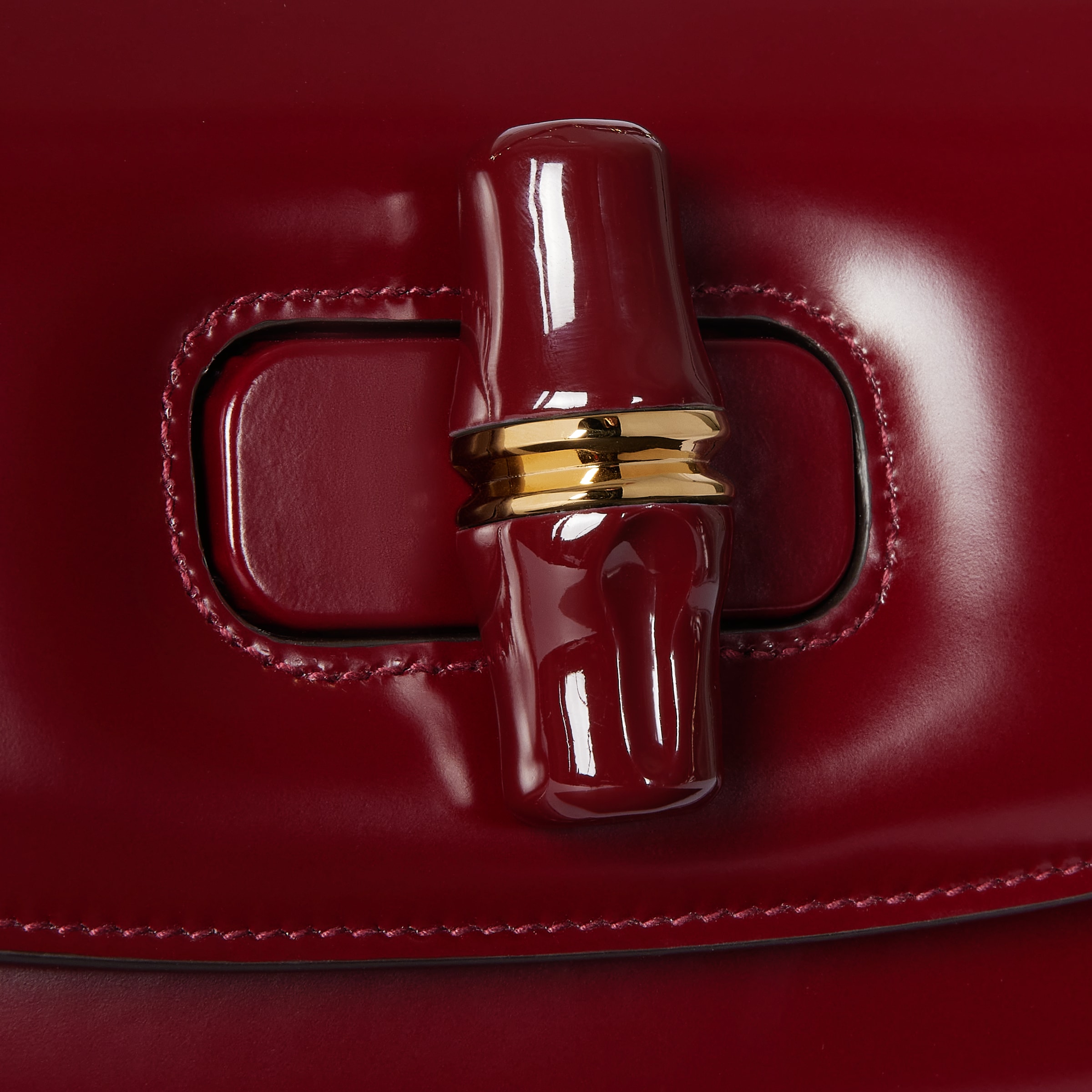 Gucci Bamboo Diva medium bag in Rosso Ancora red leather | GUCCI® Australia